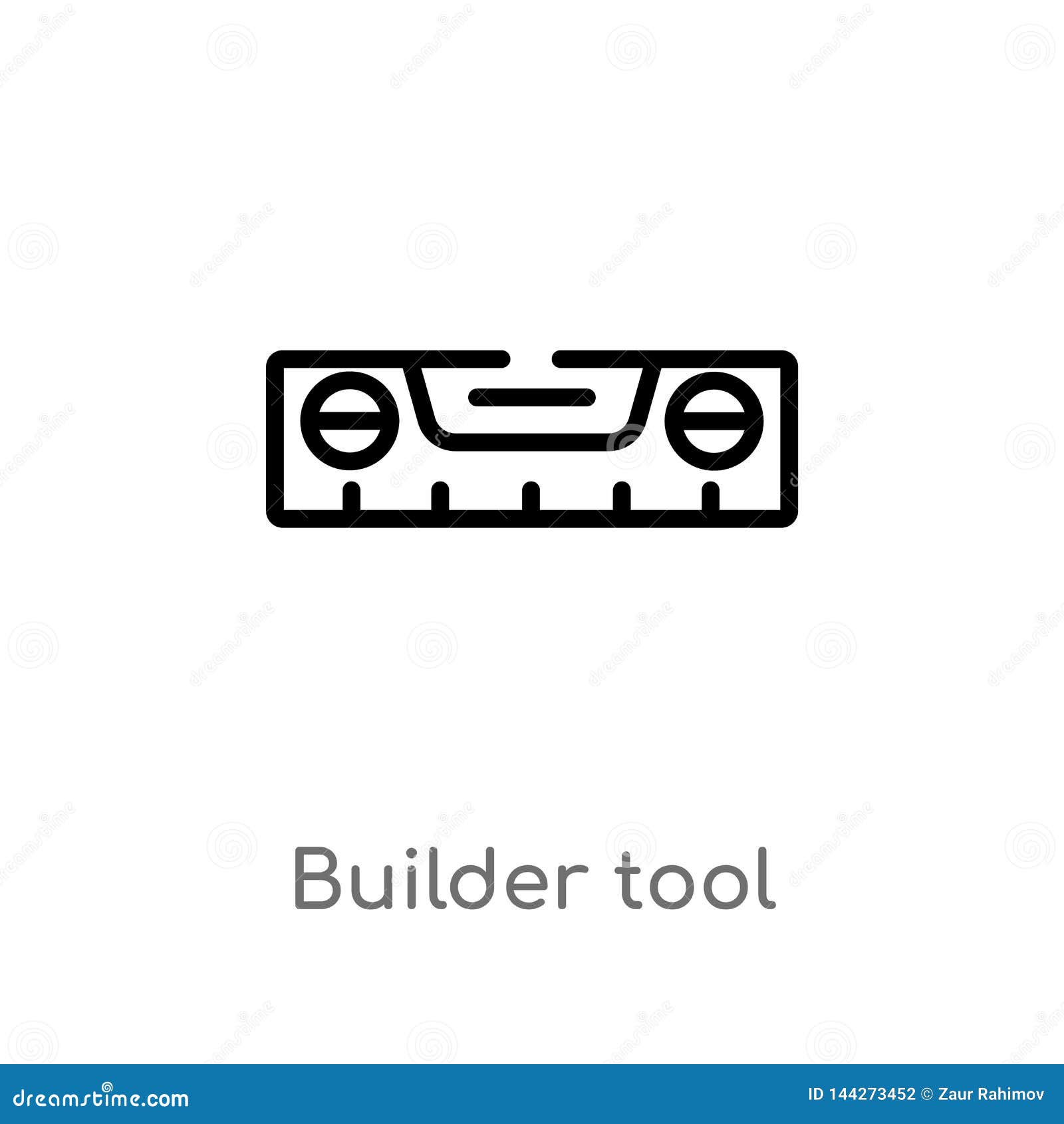 Outline Builder Tool Vector Icon. Isolated Black Simple Line Element ...