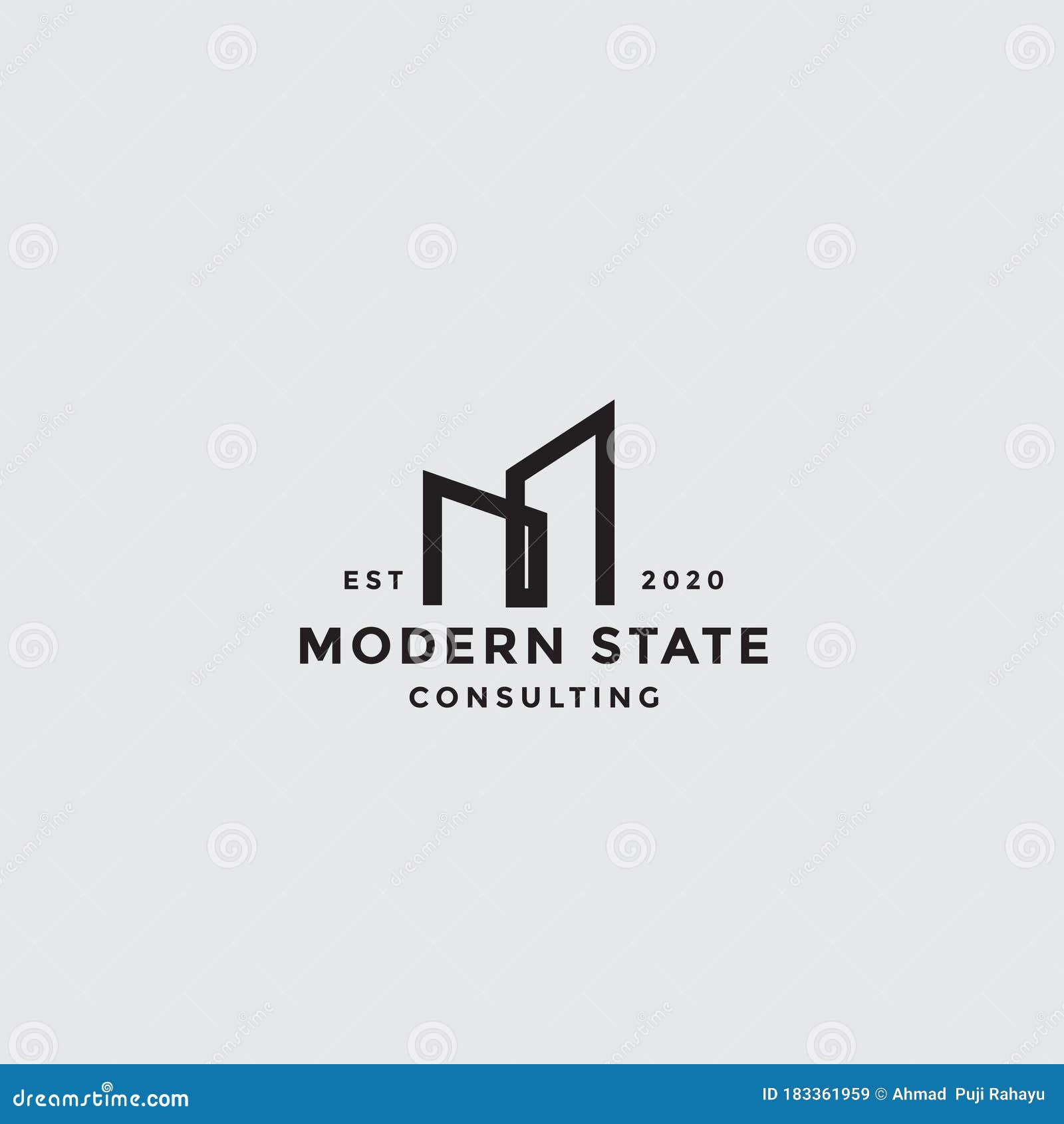 Outline Building Logo Design Template Stock Vector - Illustration of ...