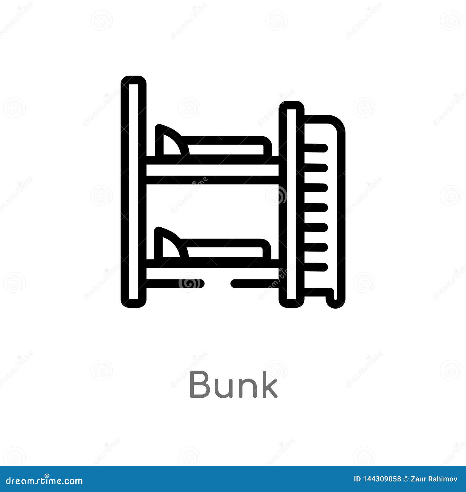 Bunk Vector Icon In 6 Different Modern Styles. Black, Two Colored Bunk ...