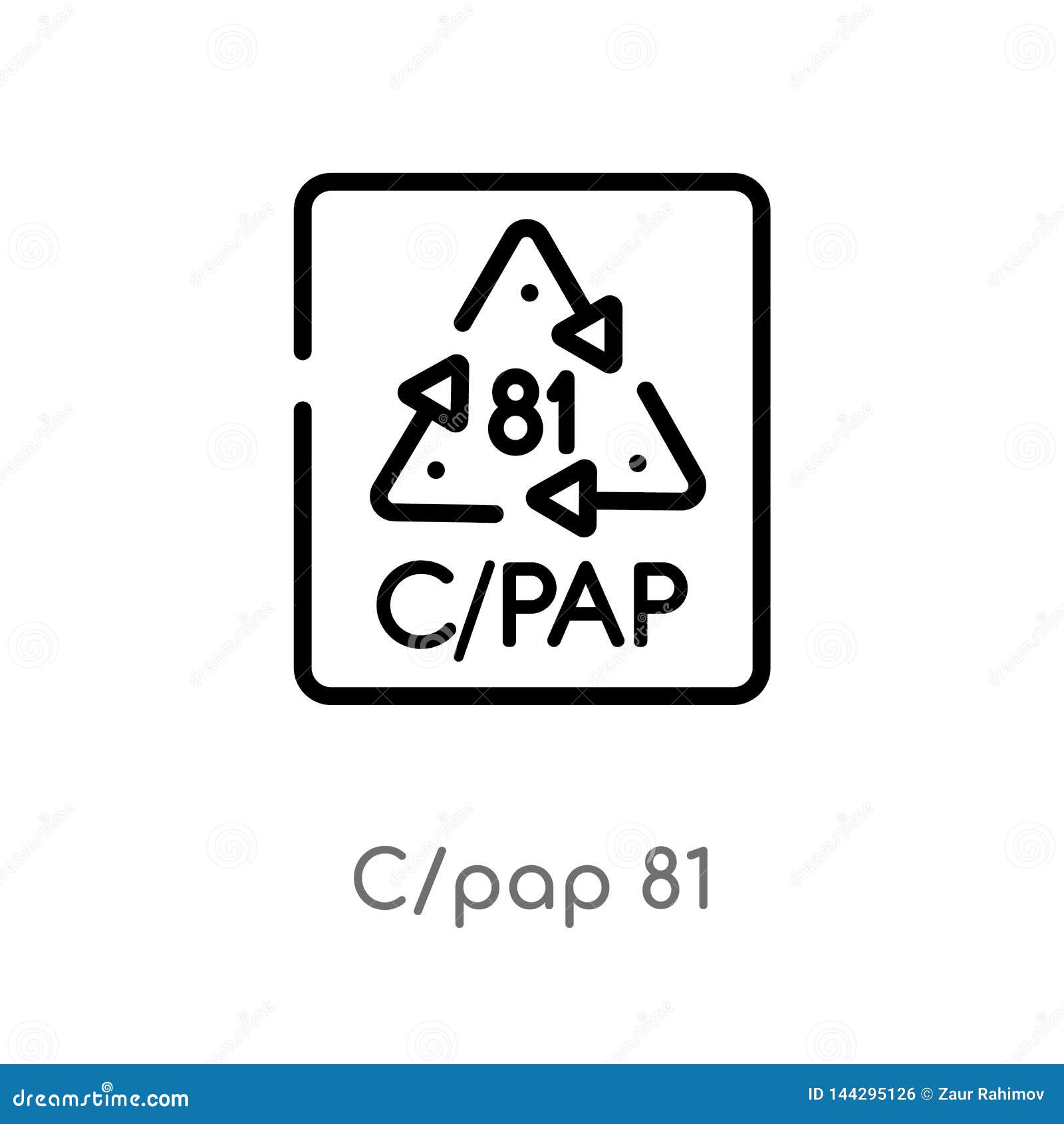 Outline C/pap 81 Vector Icon. Isolated Black Simple Line Element ...