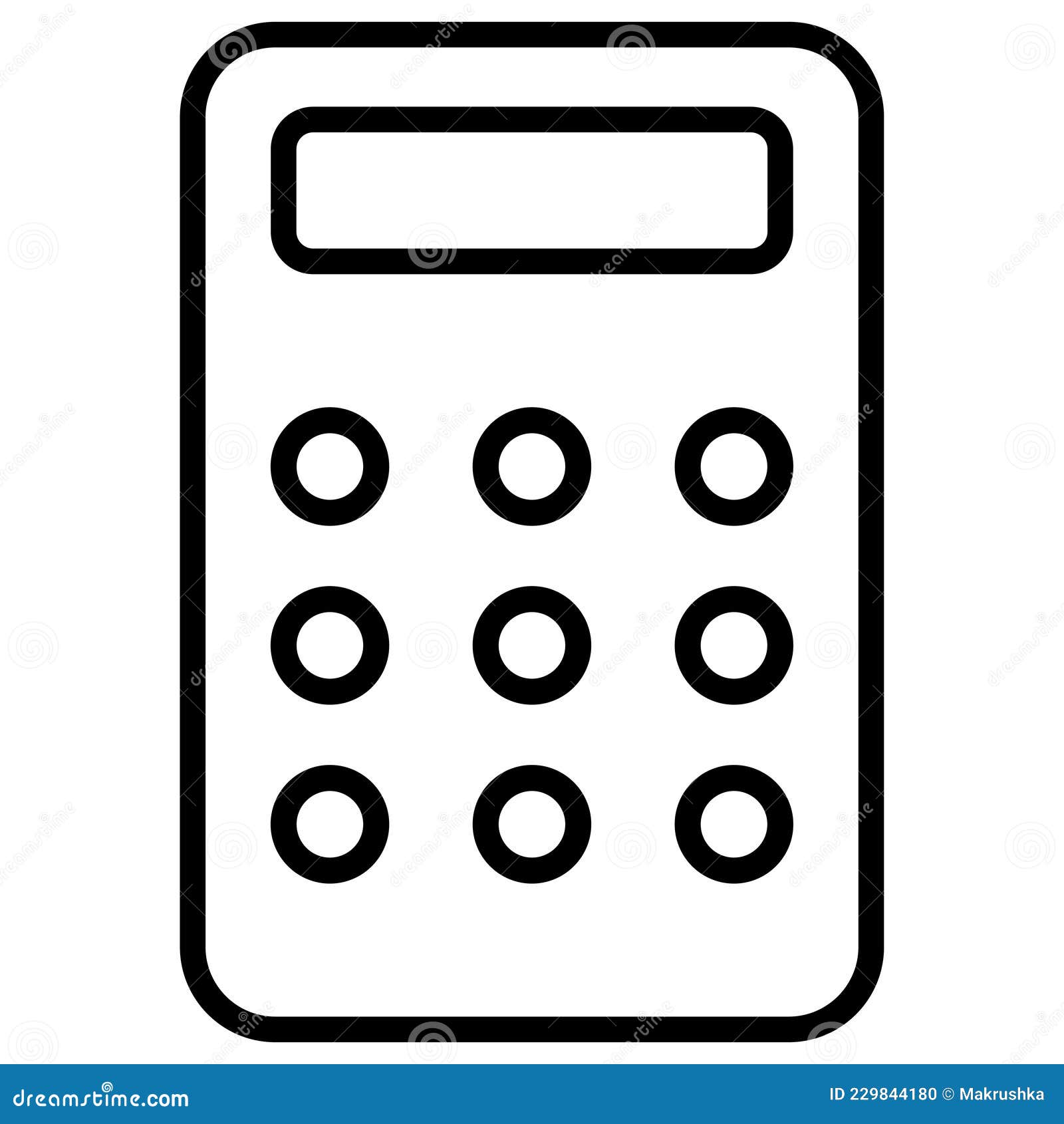 Outline Calculator in Black. Transparent Calculator Symbol Stock ...