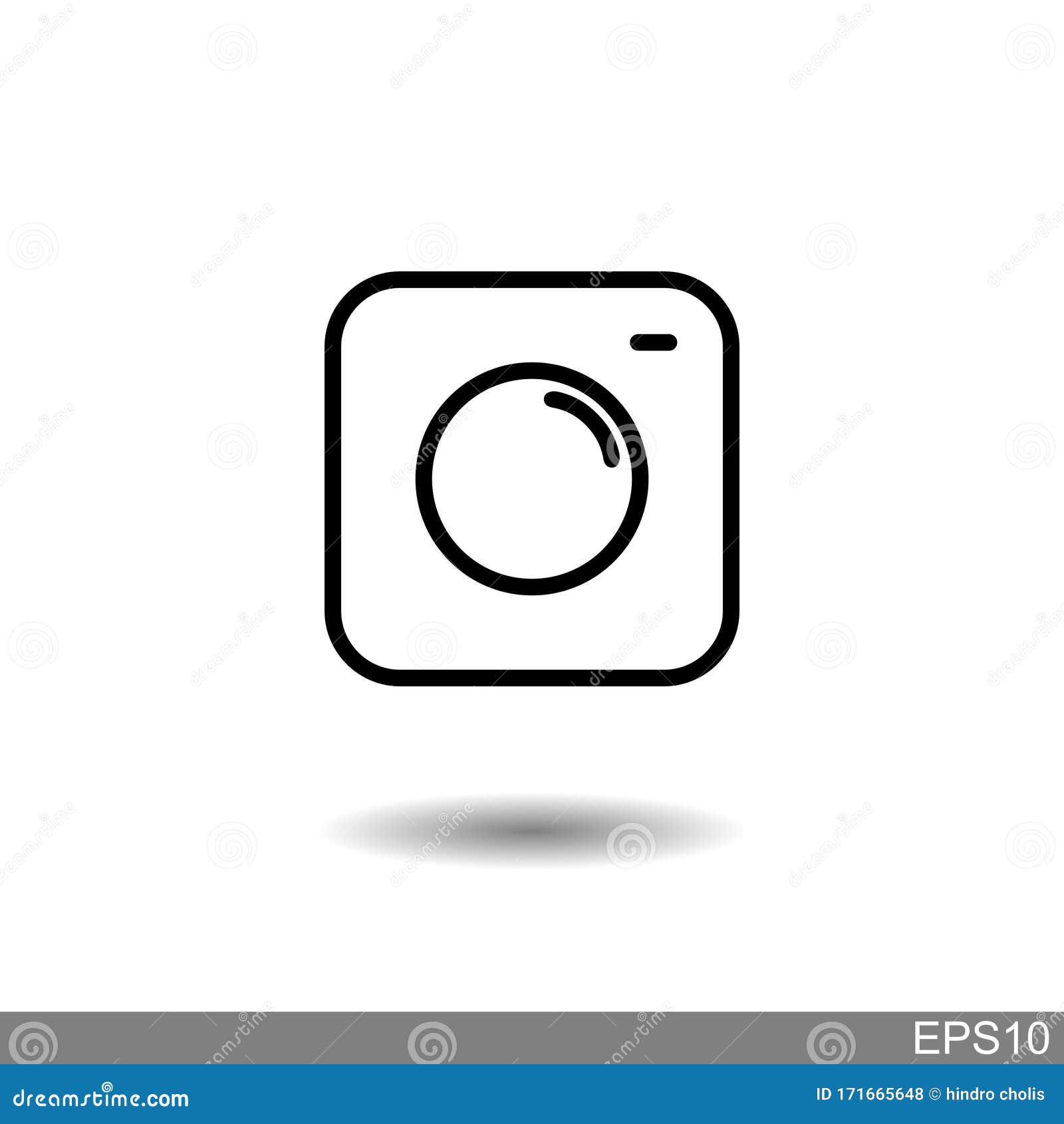 Outline camera icon stock vector. Illustration of design - 171665648