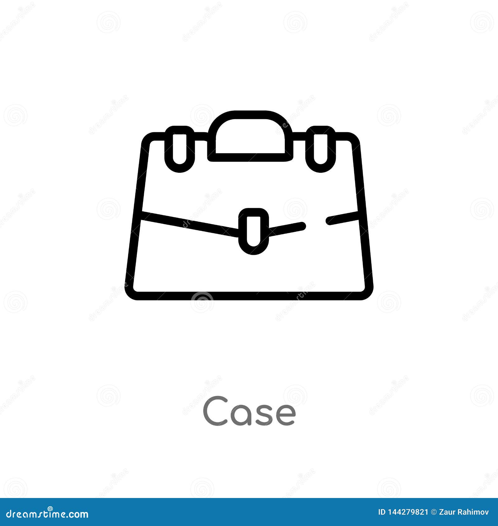 Outline Case Vector Icon. Isolated Black Simple Line Element ...