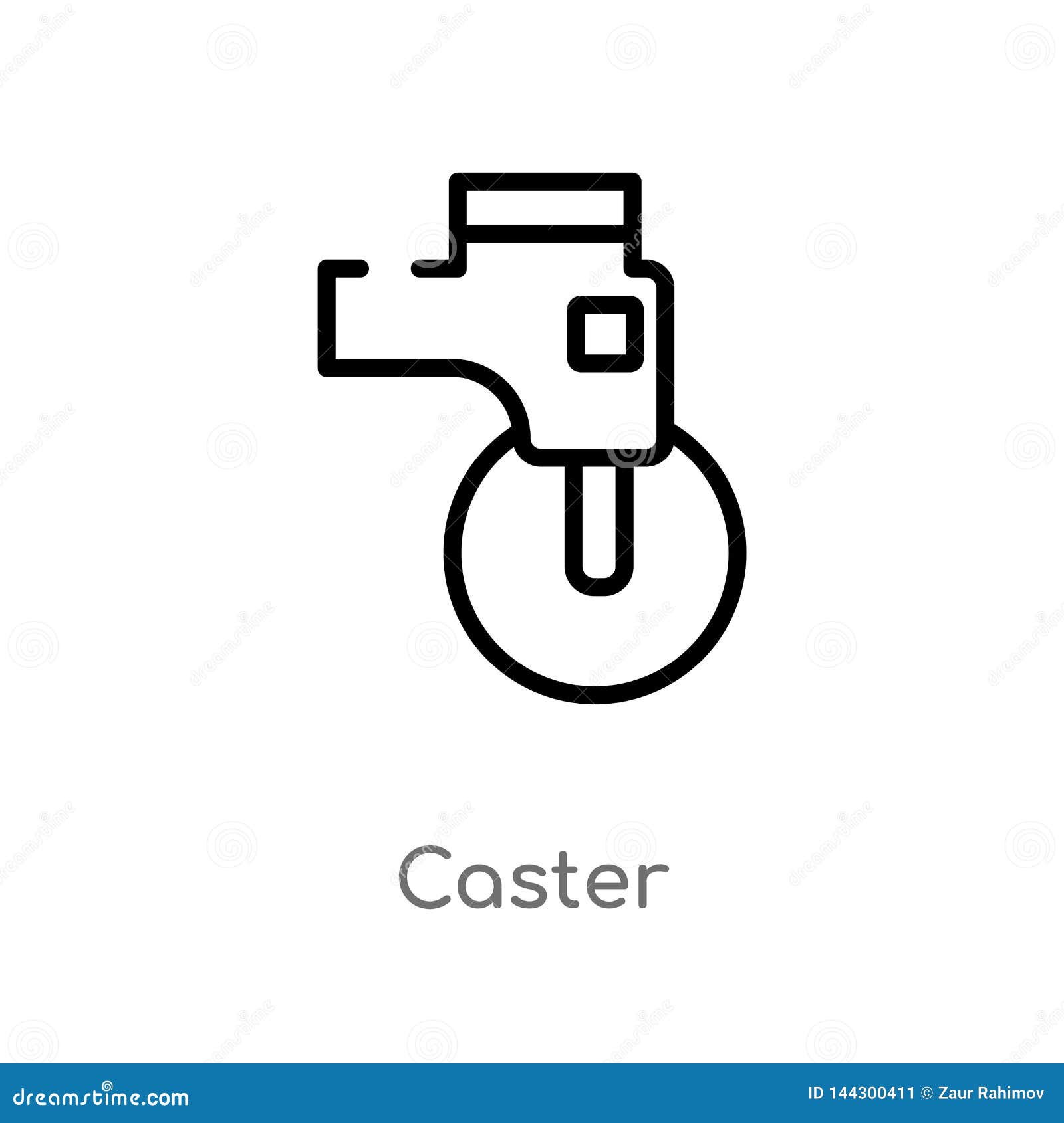 Caster Icon Vector Isolated On White Background, Caster Sign ...