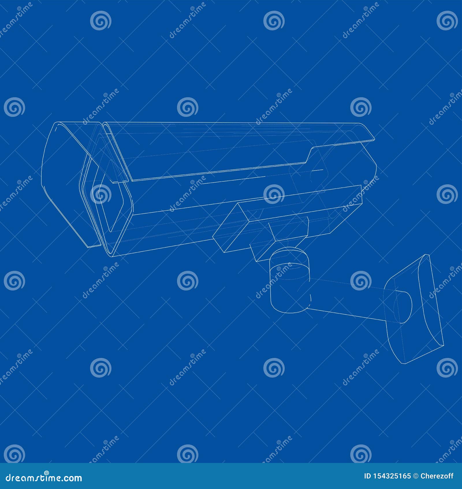 Outline CCTV Camera. Security Camera Stock Vector - Illustration of ...