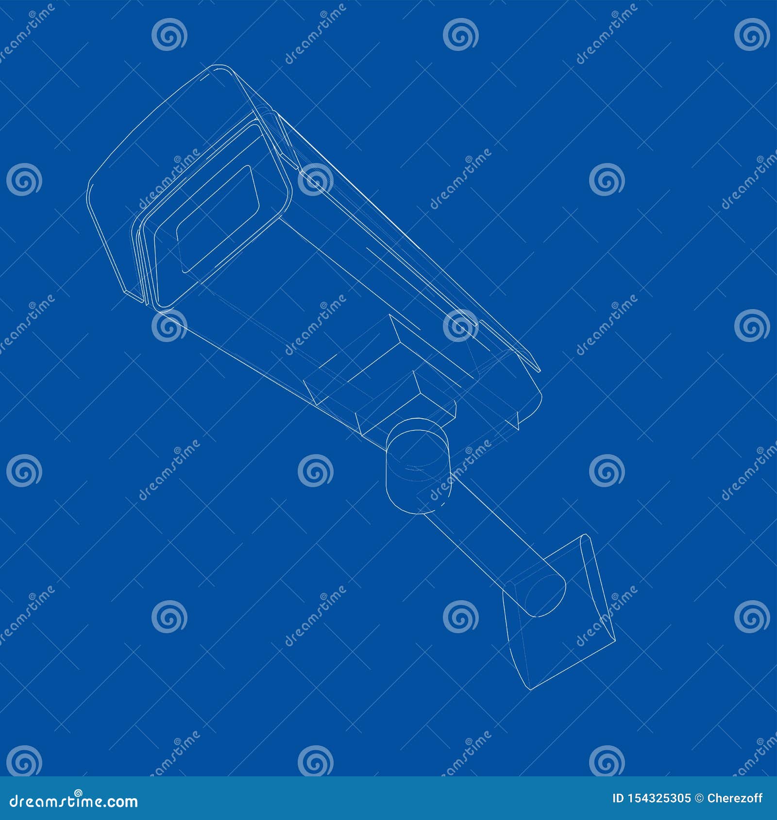 Outline CCTV Camera. Security Camera Stock Vector - Illustration of ...