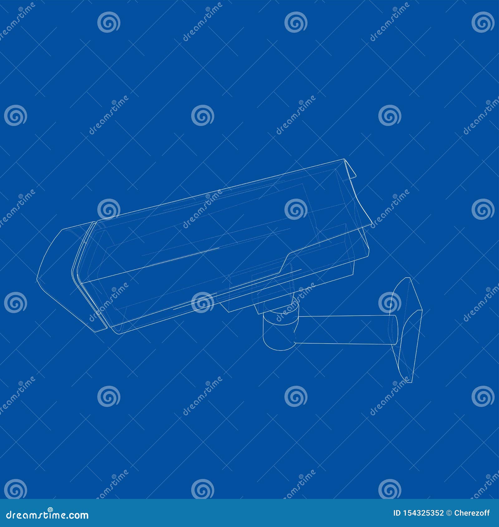 Outline CCTV Camera. Security Camera Stock Vector - Illustration of ...