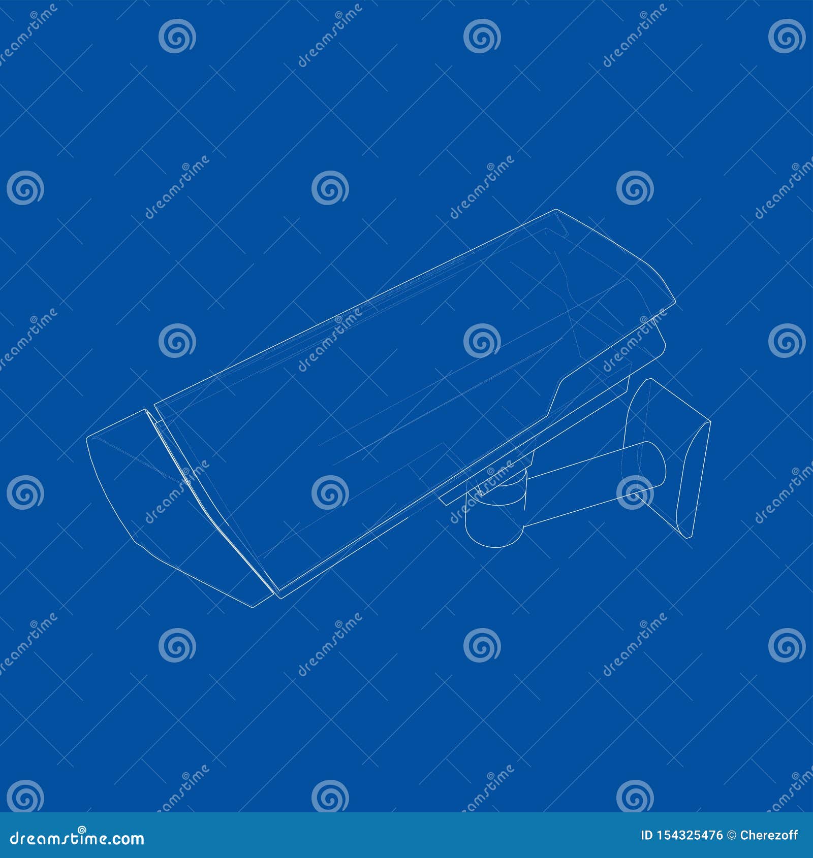 Outline CCTV Camera. Security Camera Stock Vector - Illustration of ...