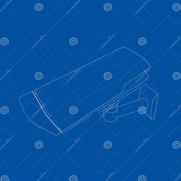 Outline CCTV Camera. Security Camera Stock Vector - Illustration of ...