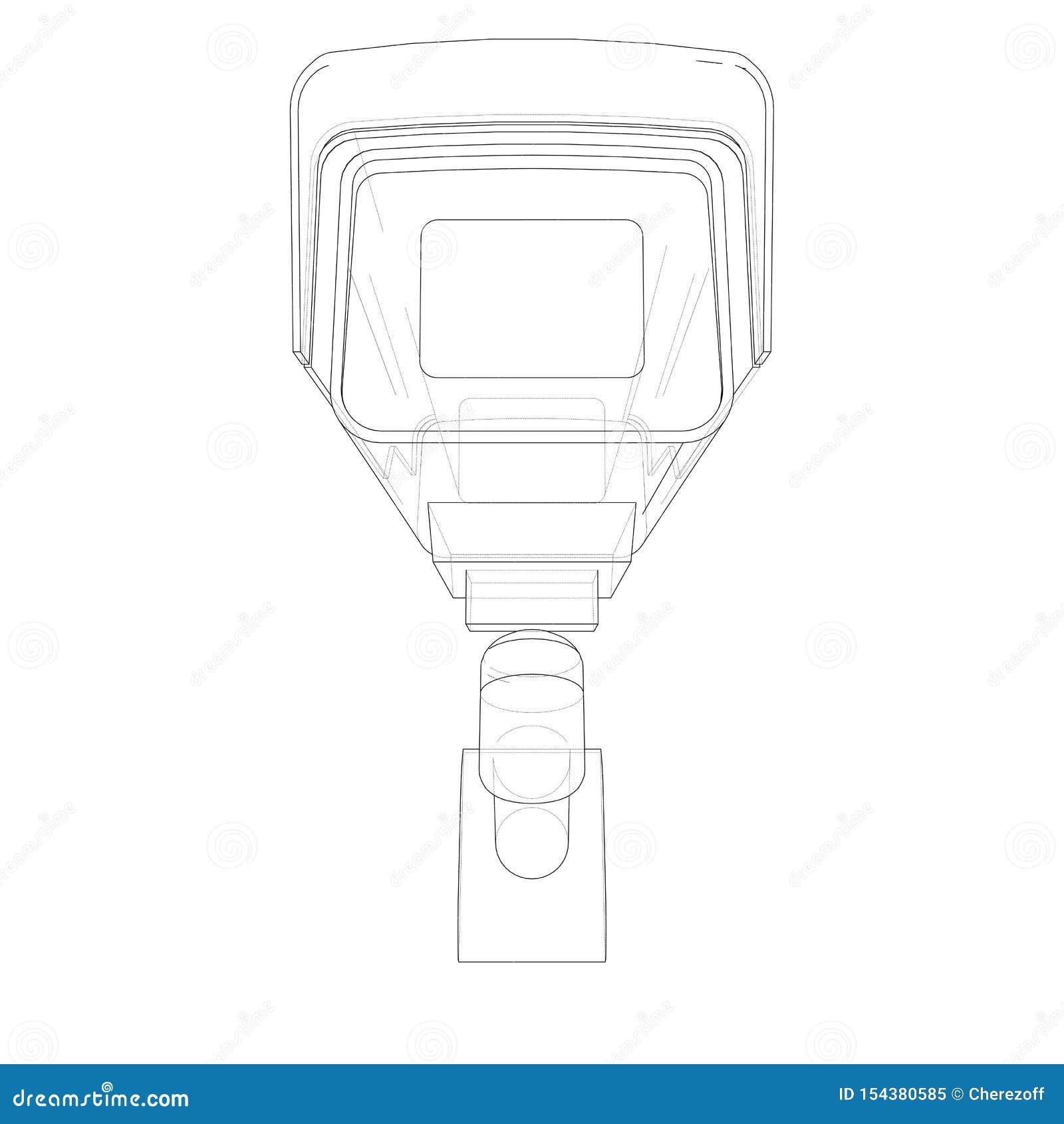 Outline CCTV Camera. Security Camera Stock Vector - Illustration of ...