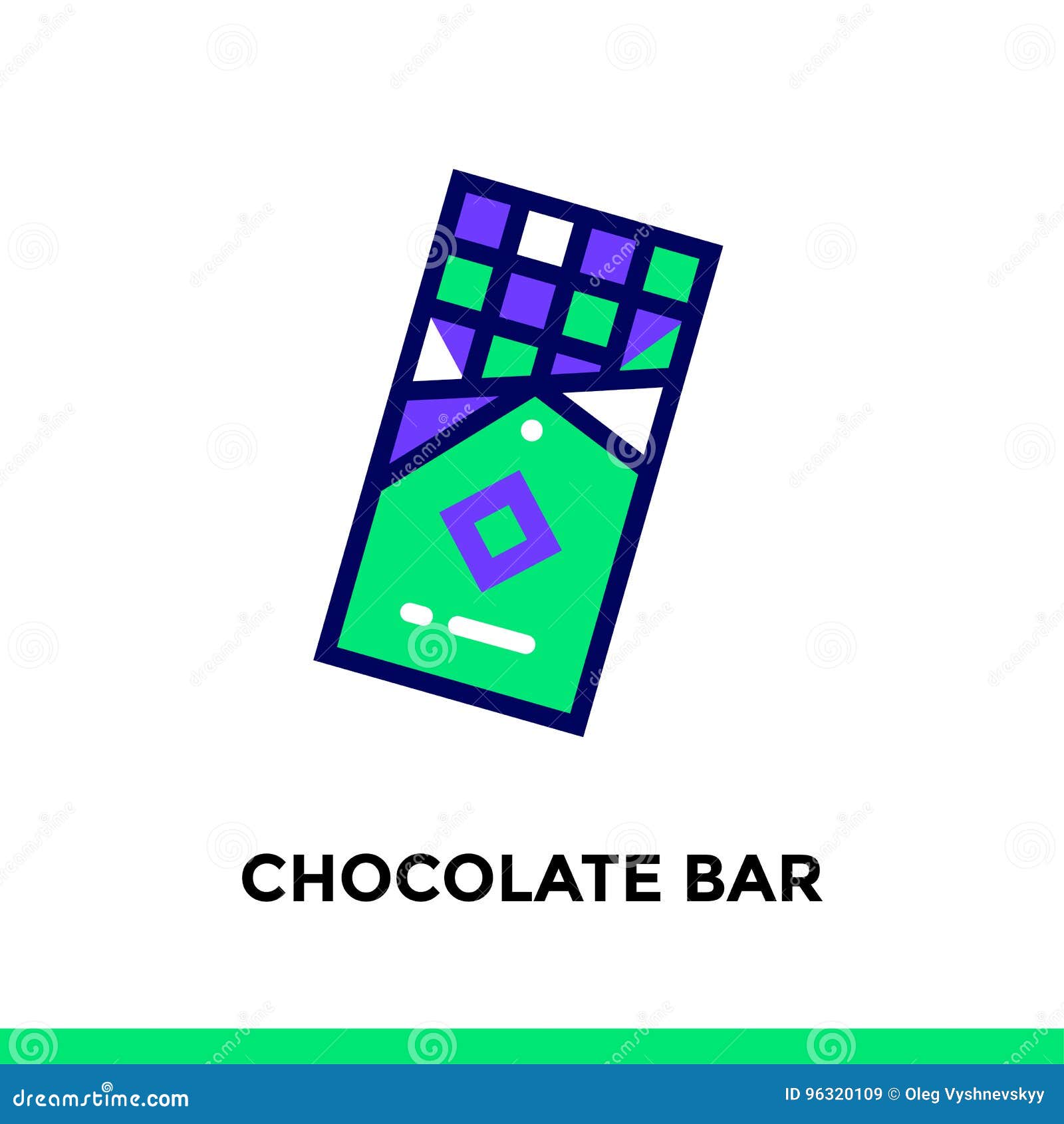 Outline CHOCOLATE BAR Icon. Vector Pictogram Suitable for Print ...