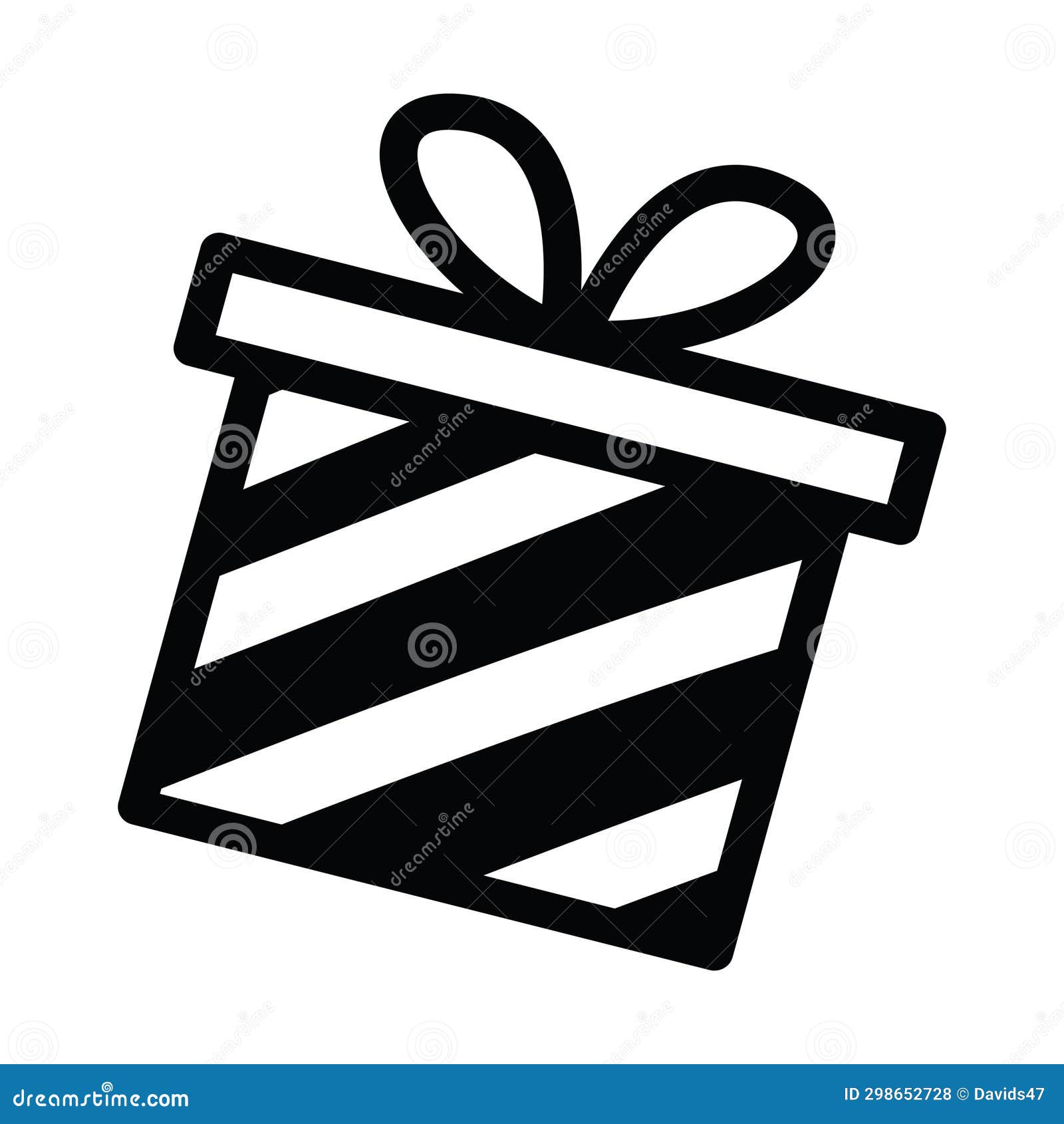 Outline of a Christmas Present Icon Vector Stock Vector - Illustration ...