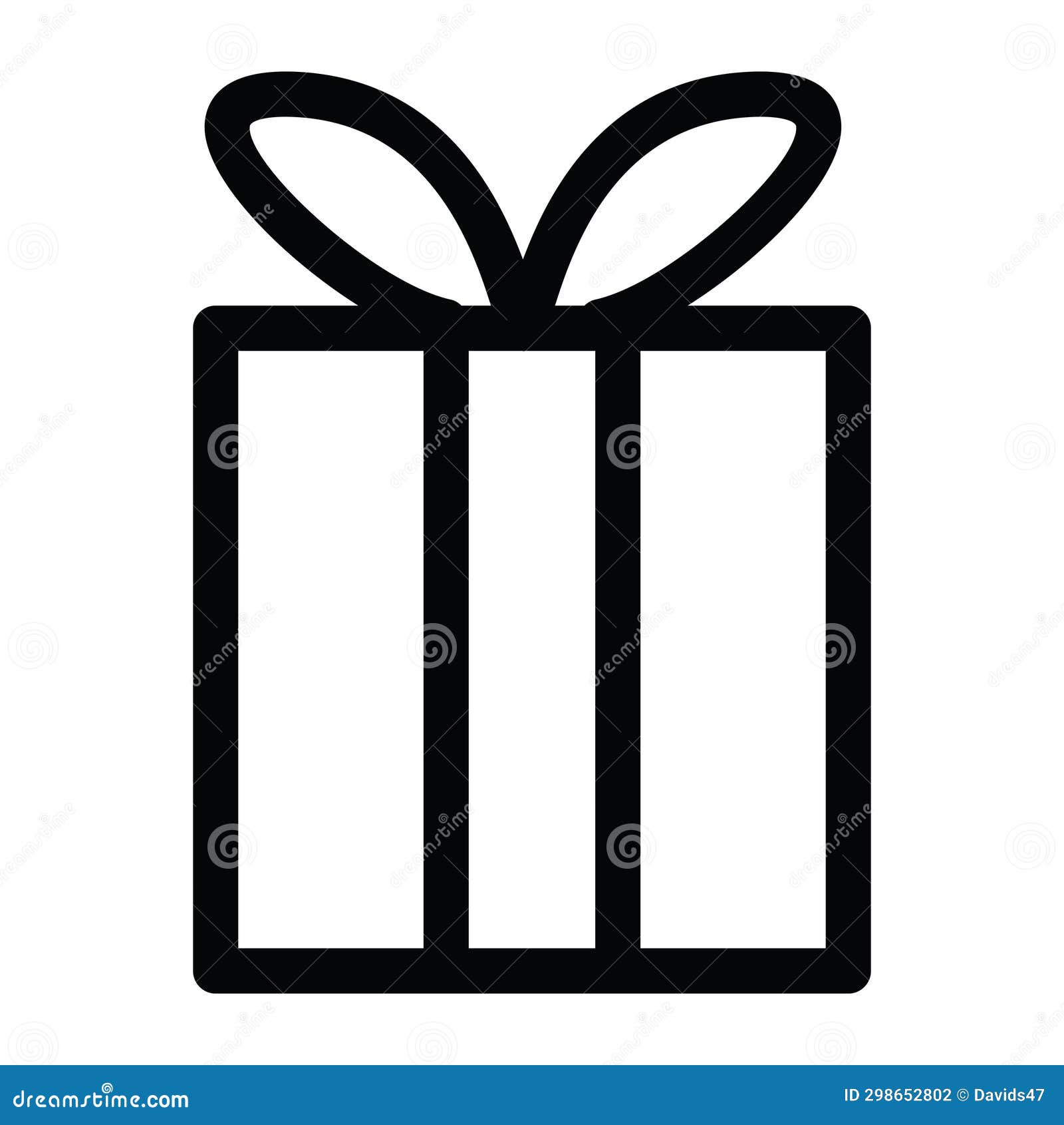 Outline of a Christmas Present Icon Vector Stock Vector - Illustration ...
