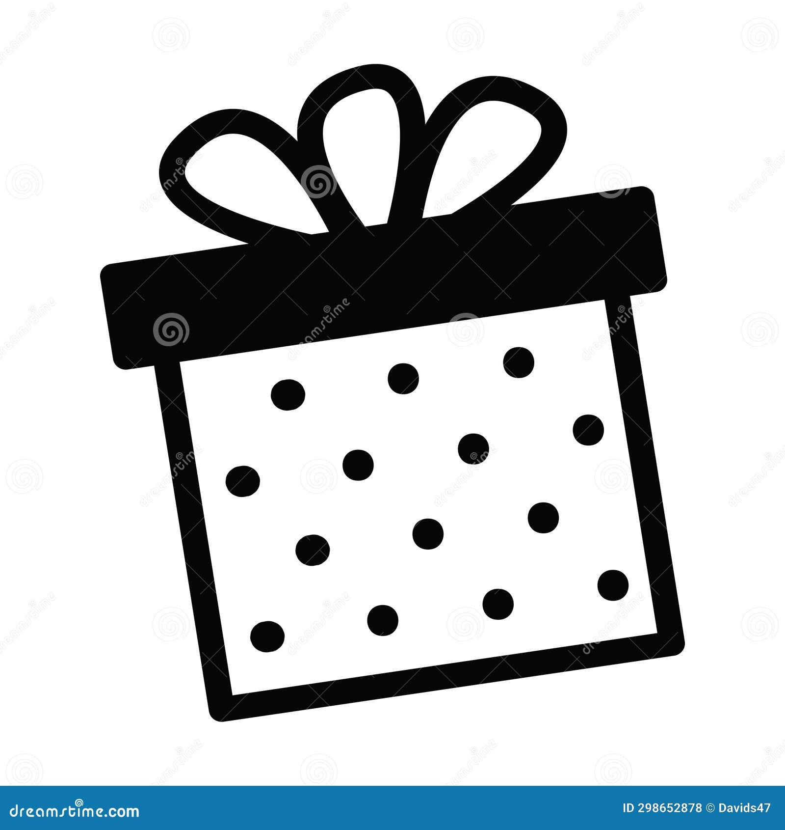 Outline of a Christmas Present Icon Vector Stock Vector - Illustration ...