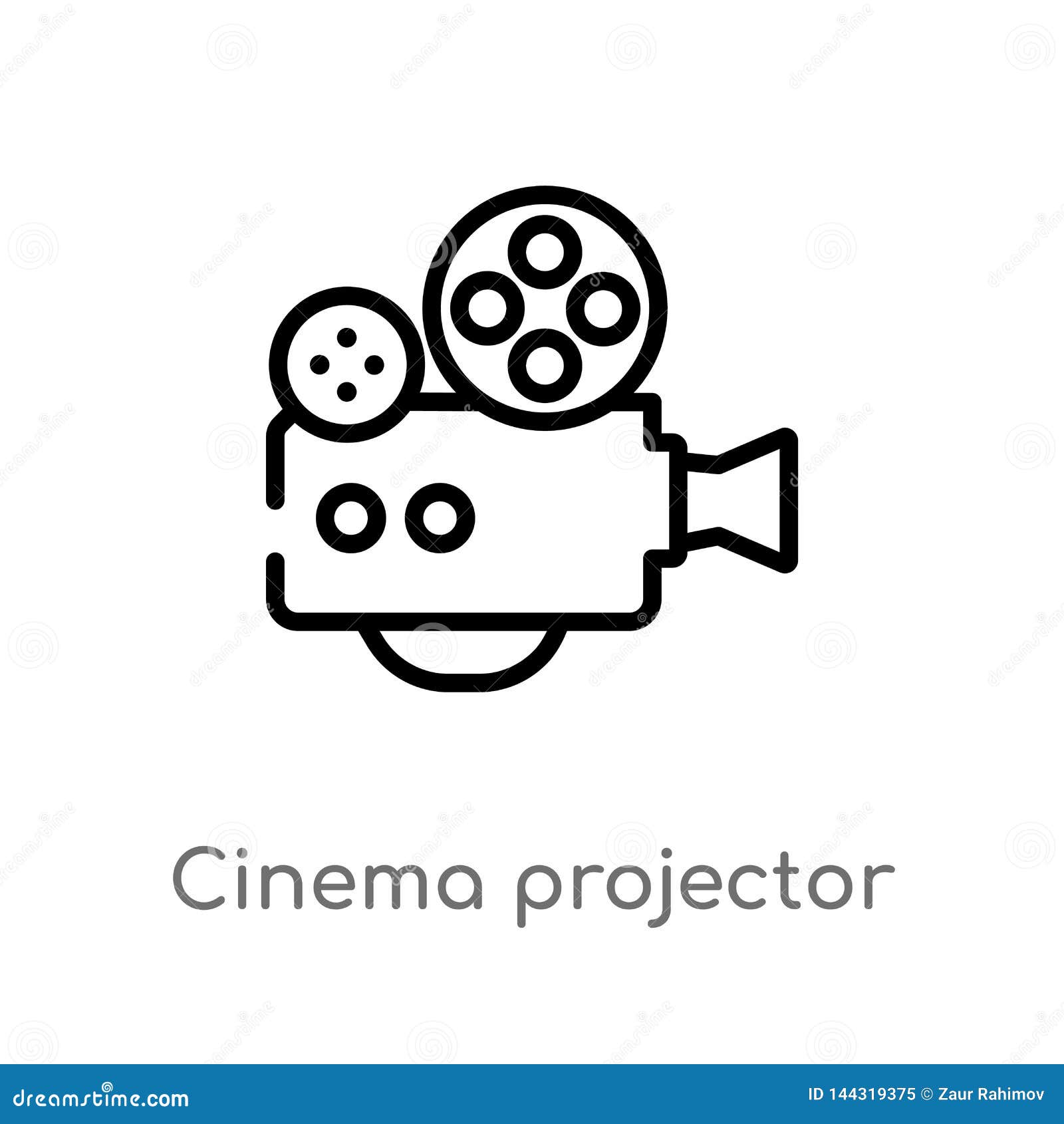 Projector Technology Monoline Symbol Icon Logo For Graphic Design, UI ...