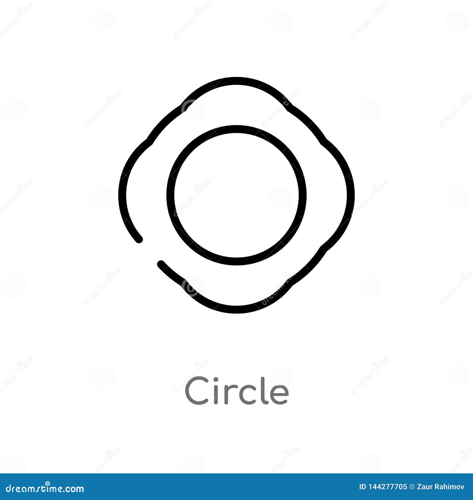 Outline Circle Vector Icon. Isolated Black Simple Line Element ...