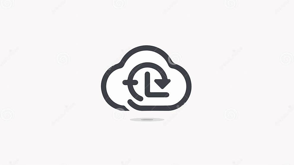 Cloud Synchronization Refresh Icon Illustration for Professional Use ...