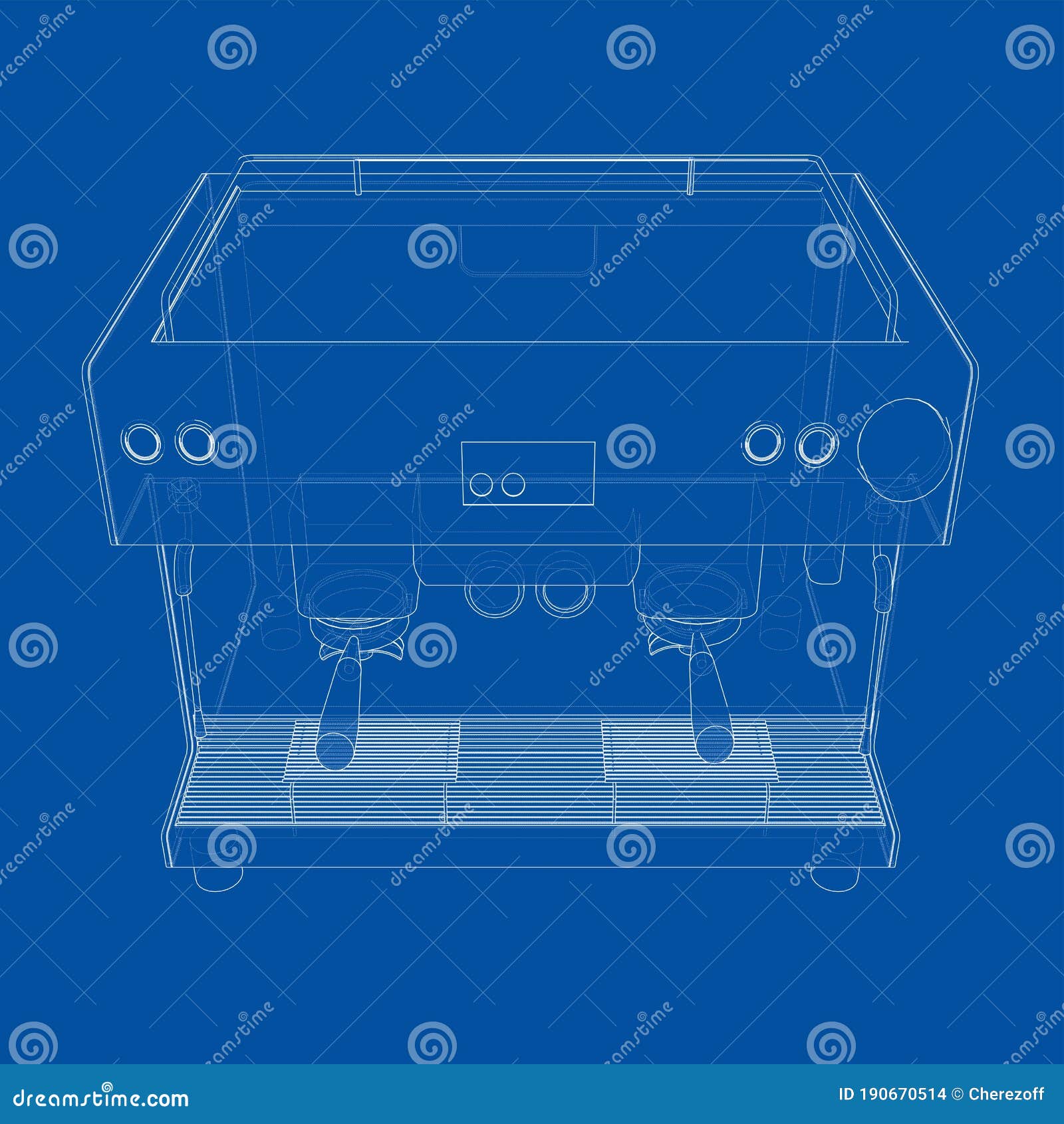 Outline coffee machine stock illustration. Illustration of breakfast ...