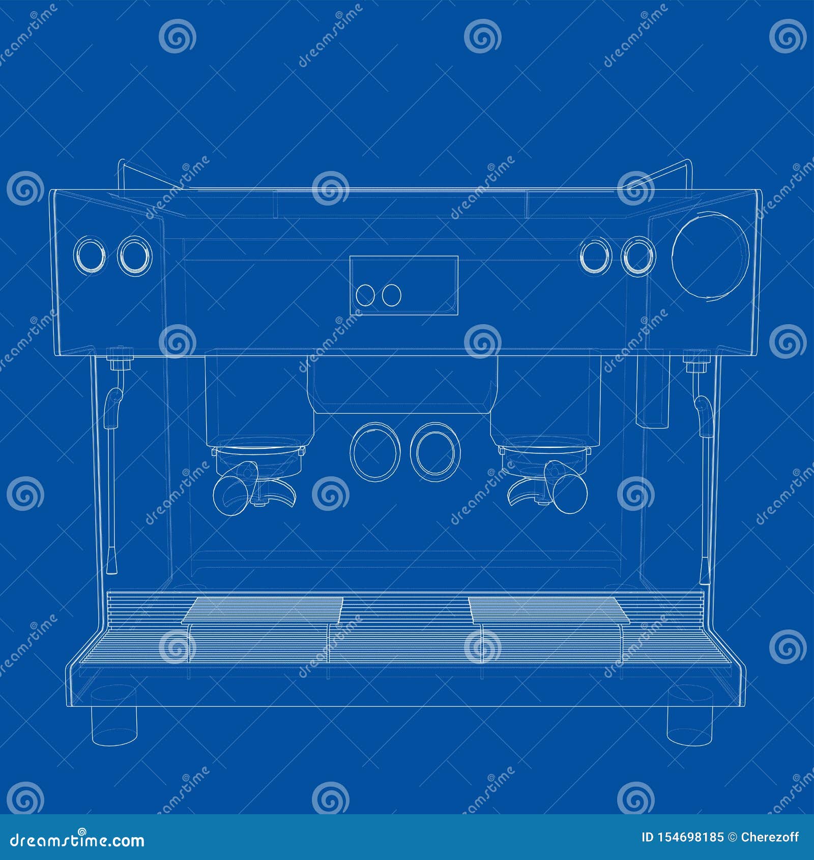 Outline Coffee Machine. Vector Stock Vector - Illustration of latte ...