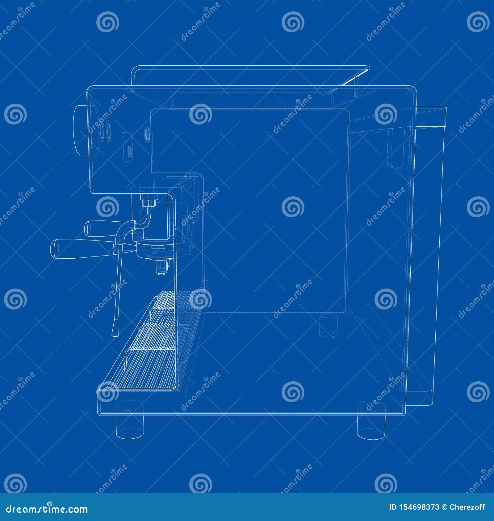 Outline Coffee Machine. Vector Stock Vector - Illustration of design ...