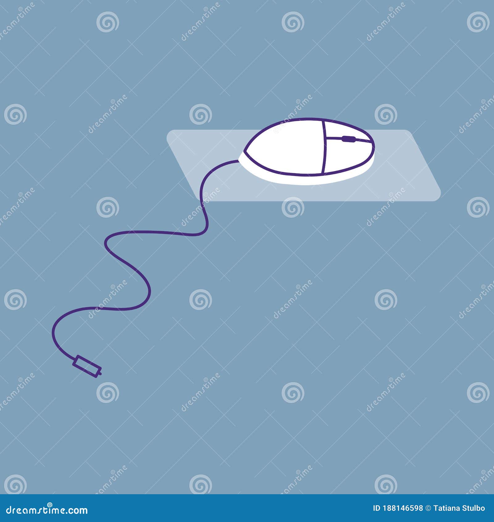 Outline Computer Mouse Icon Stock Vector - Illustration of cable, mouse ...