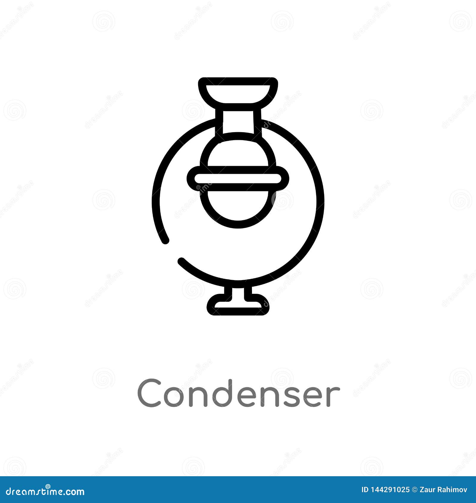 Outline Condenser Vector Icon. Isolated Black Simple Line Element ...