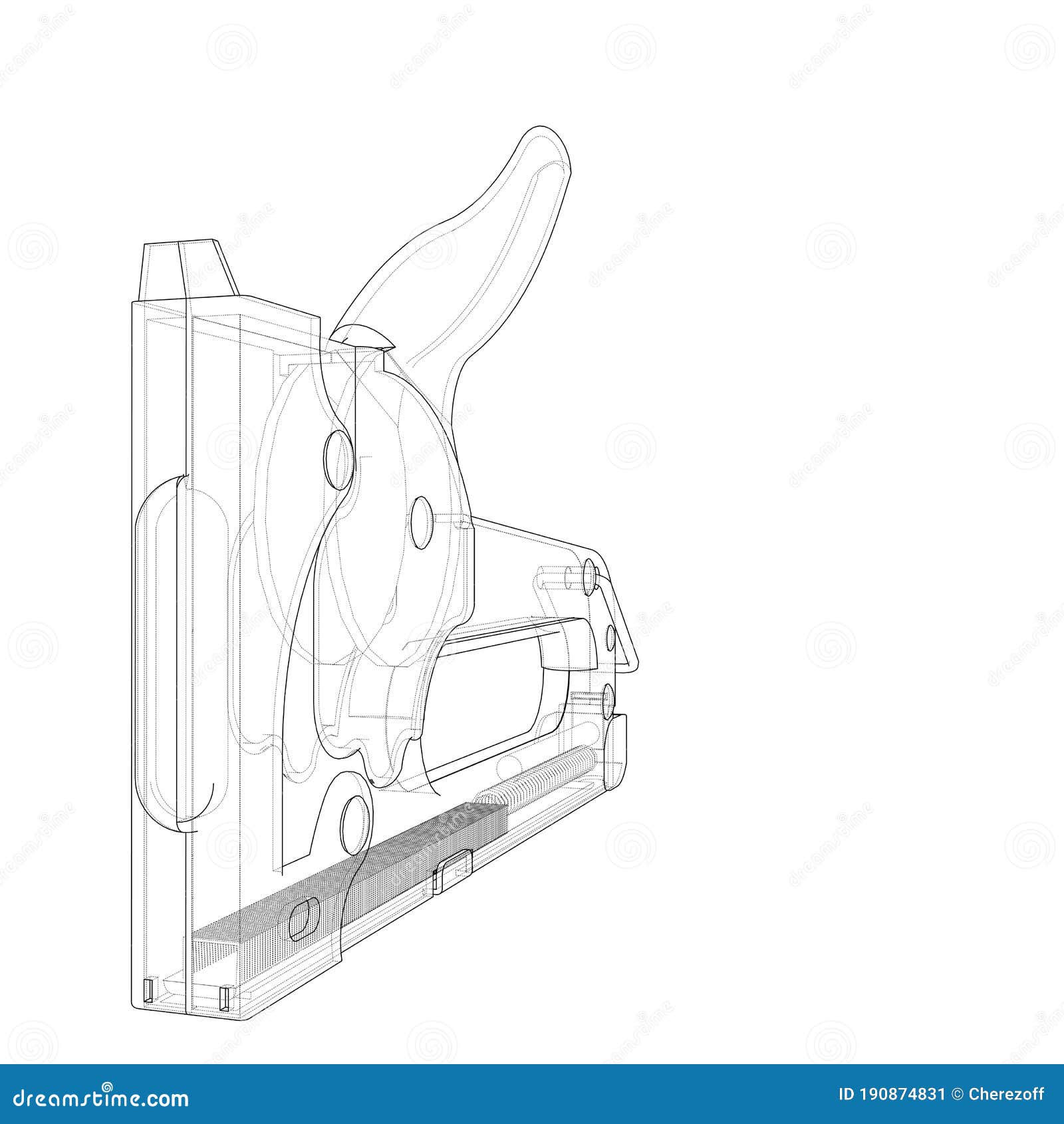 Outline Construction Stapler Stock Illustration - Illustration of house ...
