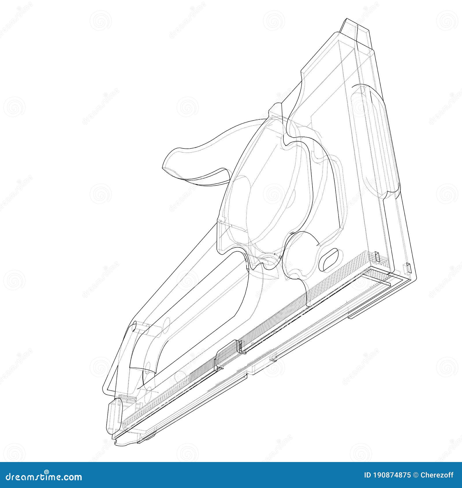 Outline Construction Stapler Stock Illustration - Illustration of ...