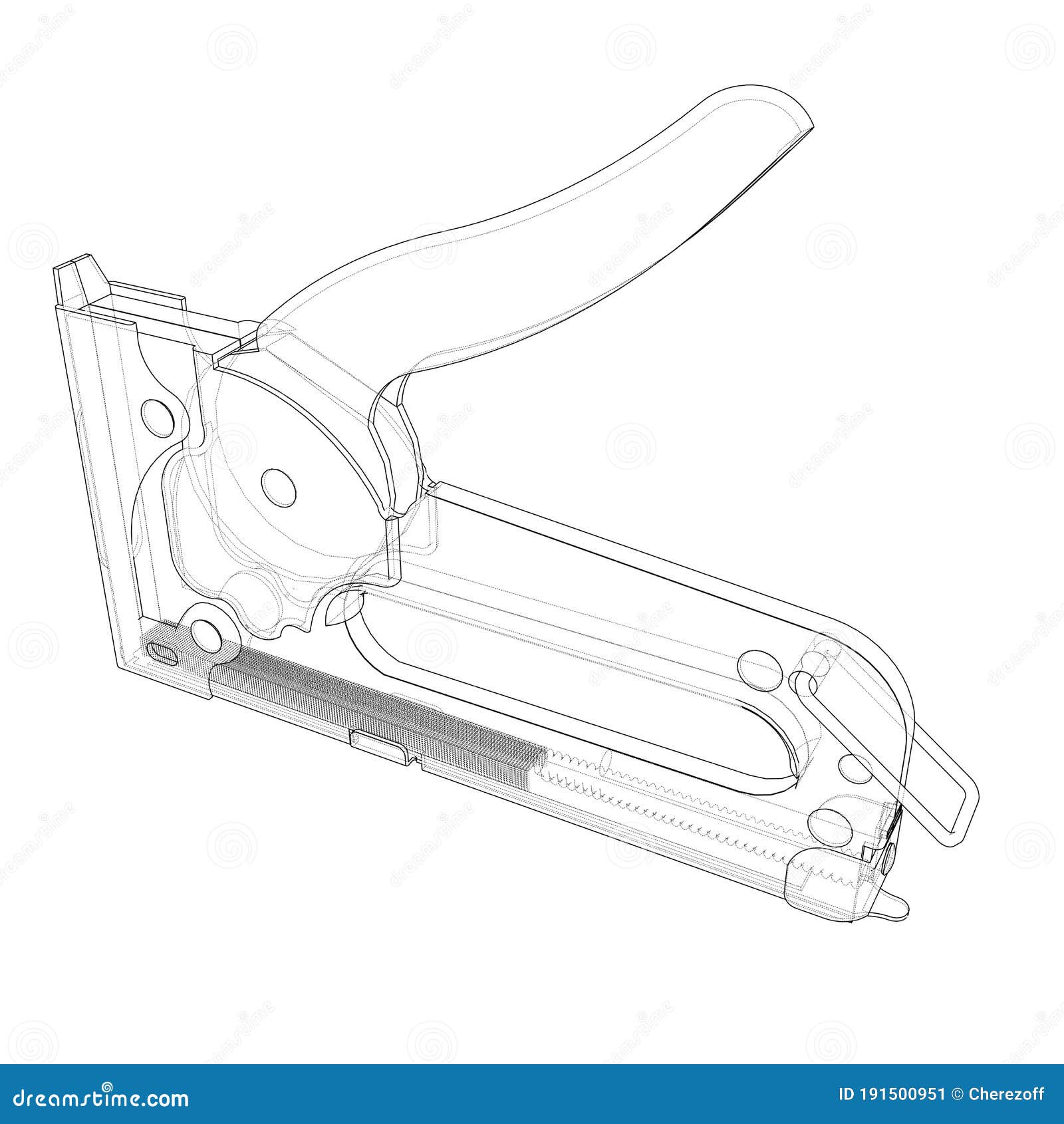 Outline Construction Stapler Stock Illustration - Illustration of house ...