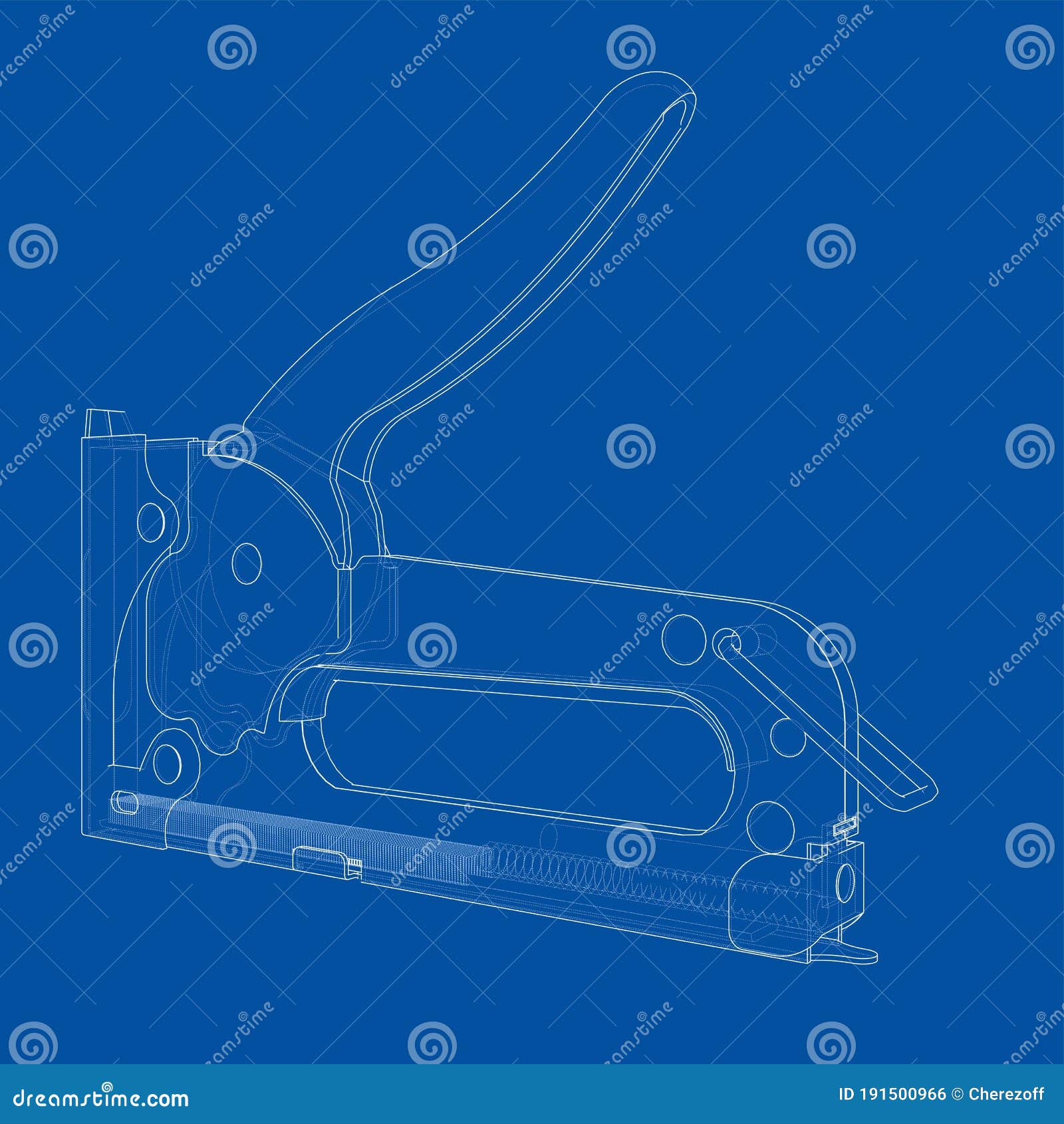 Outline Construction Stapler Stock Illustration - Illustration of ...