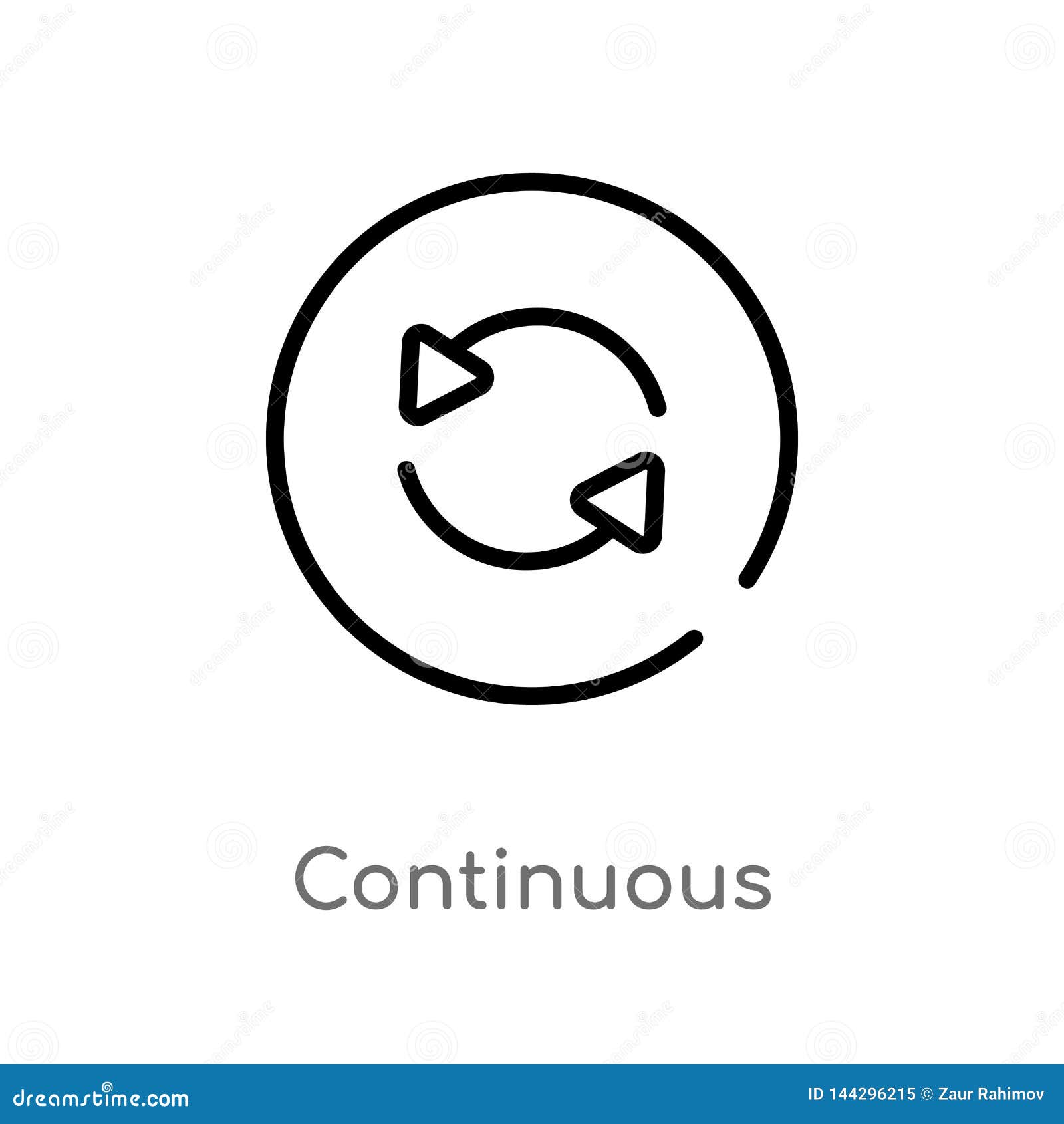 Outline Continuous Vector Icon. Isolated Black Simple Line Element ...
