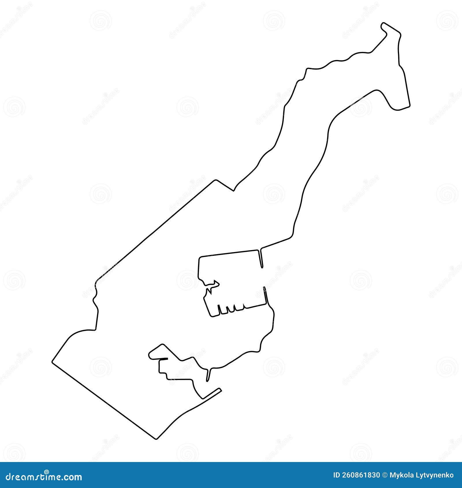 Outline Country State Monaco Border, Outline State Monaco Stock Vector ...