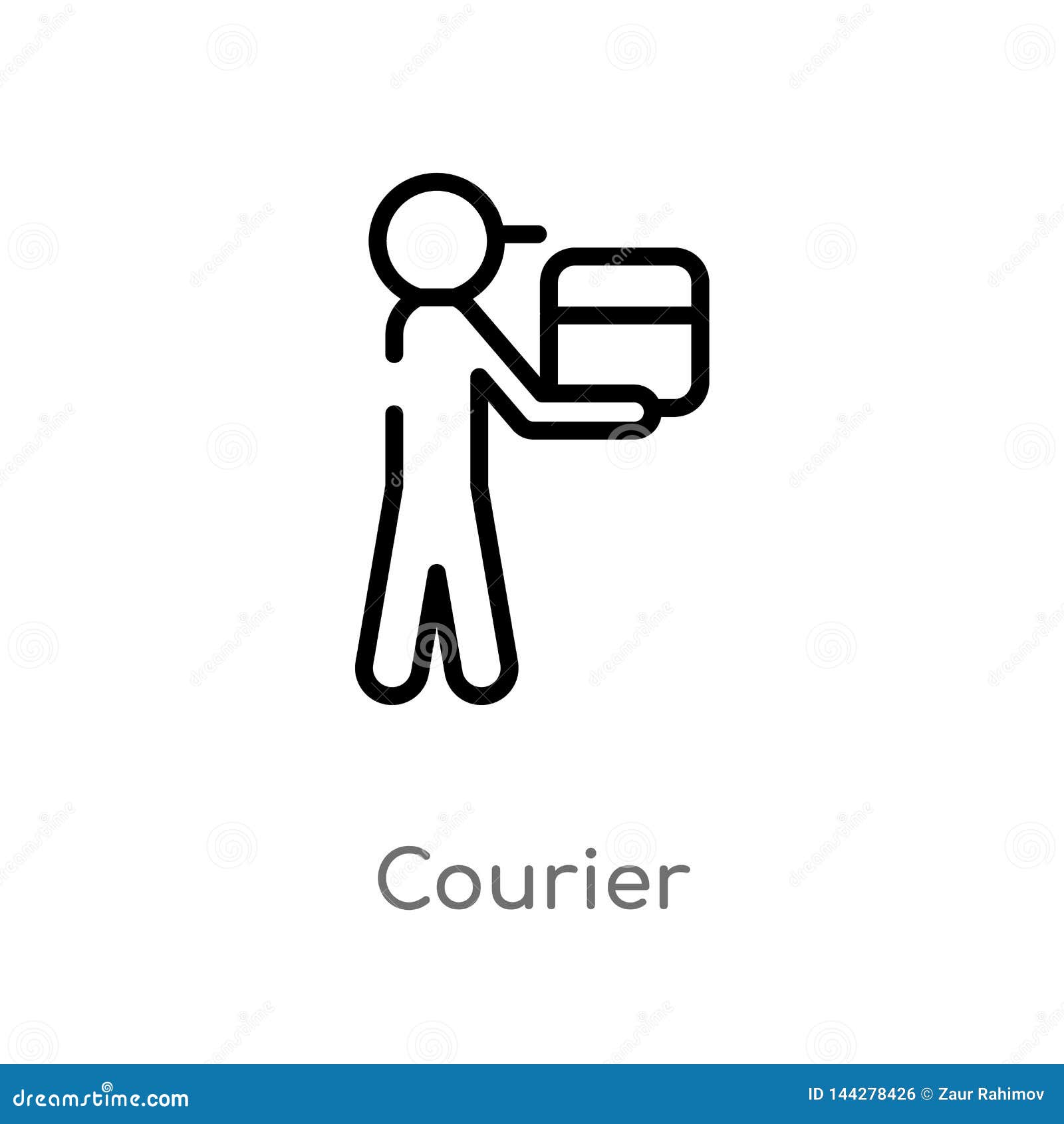 Outline Courier Vector Icon. Isolated Black Simple Line Element ...