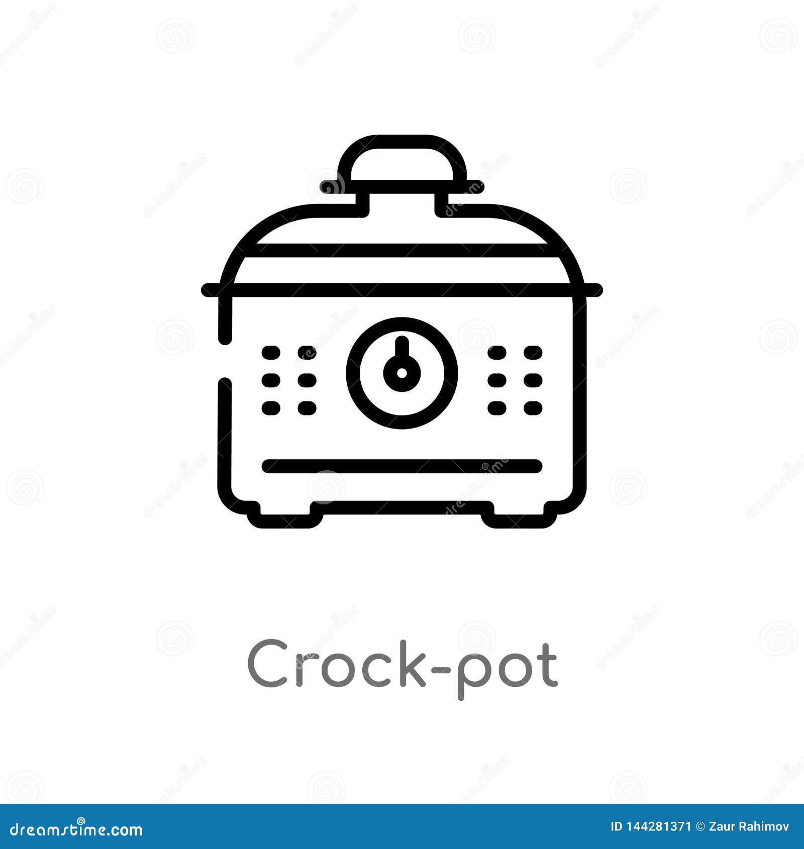 Crock-pot Vector Icon On White Background. Flat Vector Crock-pot Icon ...