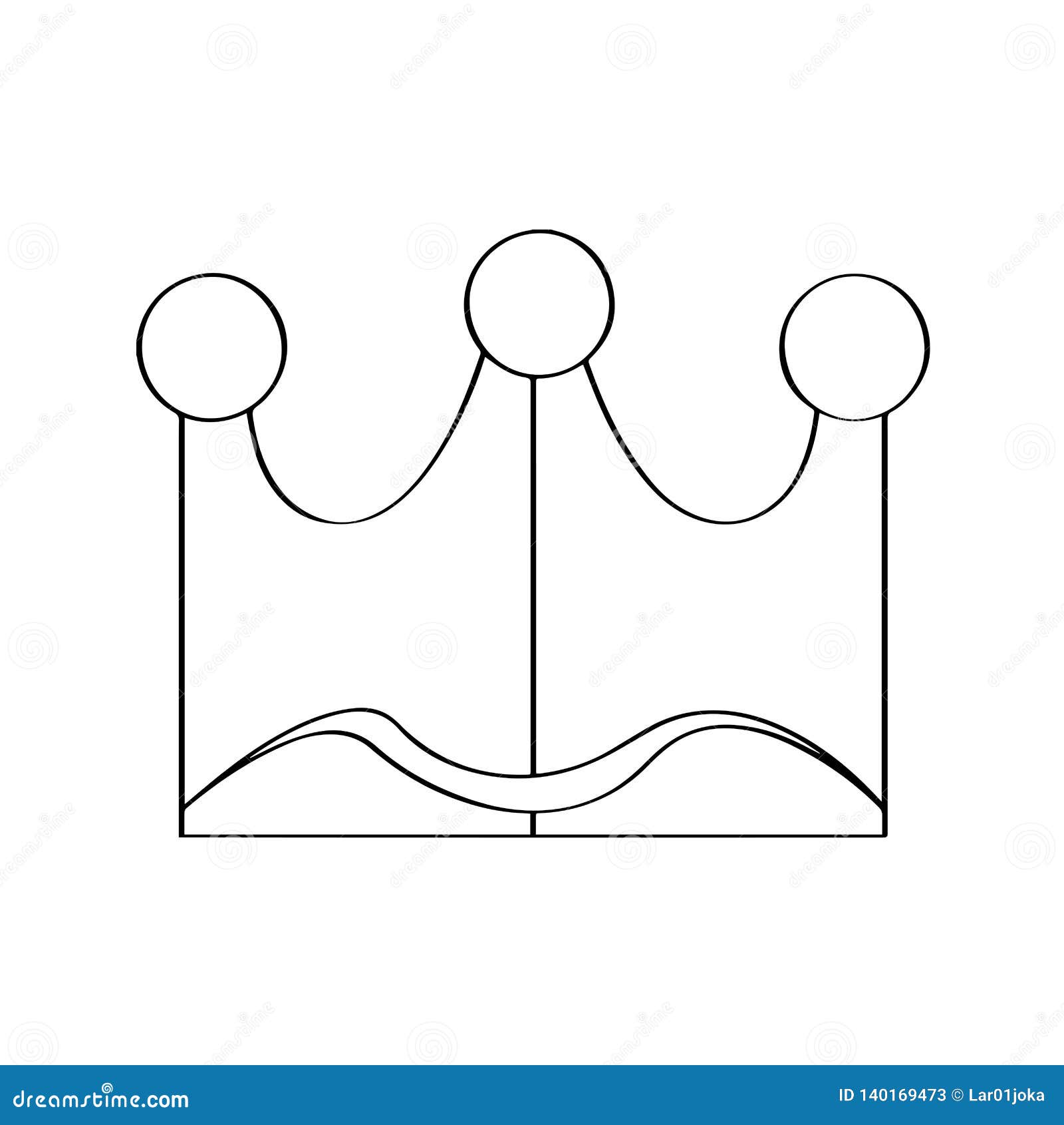 Outline of a crown stock vector. Illustration of border - 140169473