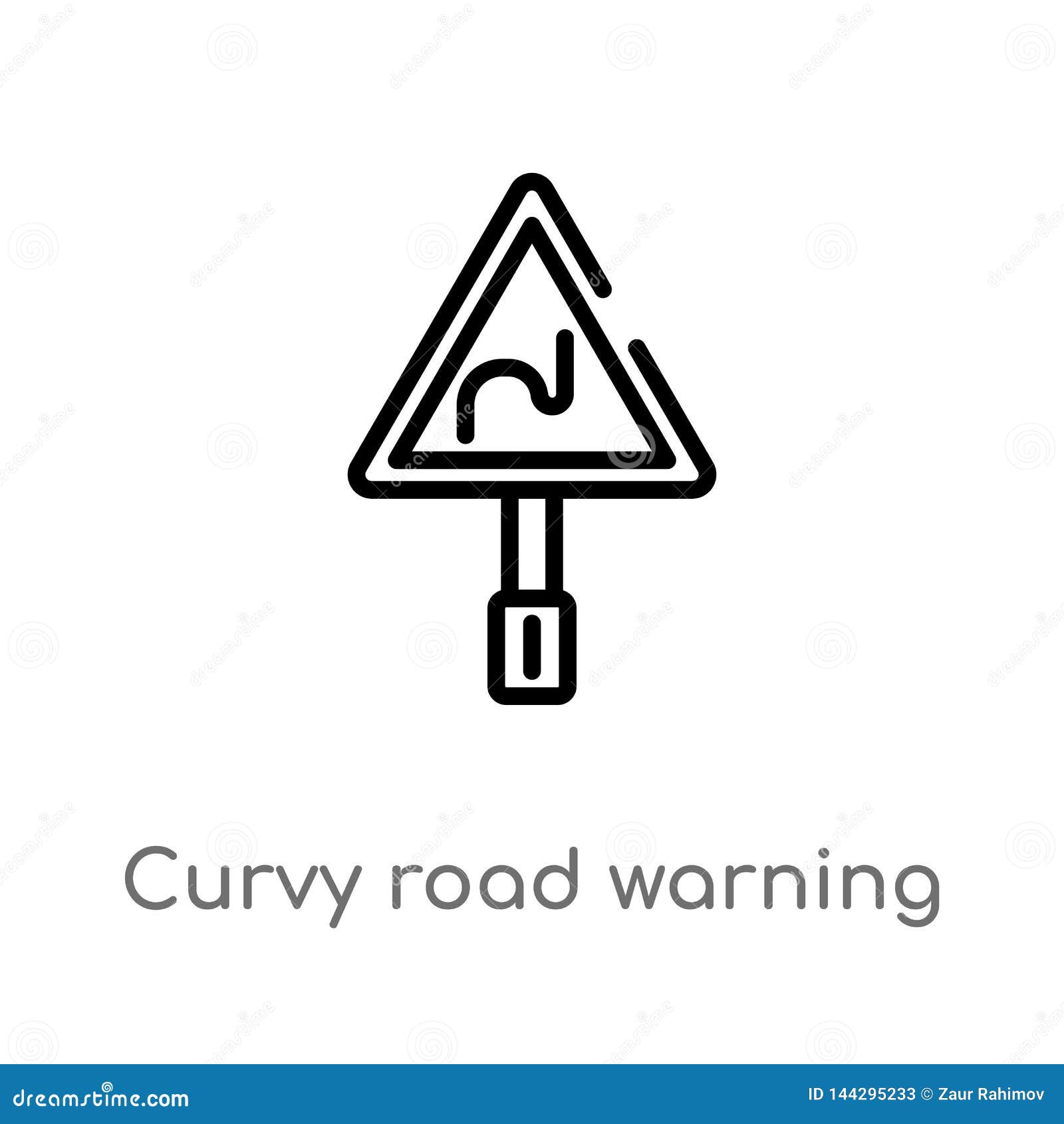 Warning Curvy Track And Road Layout Cartoon Vector | CartoonDealer.com ...