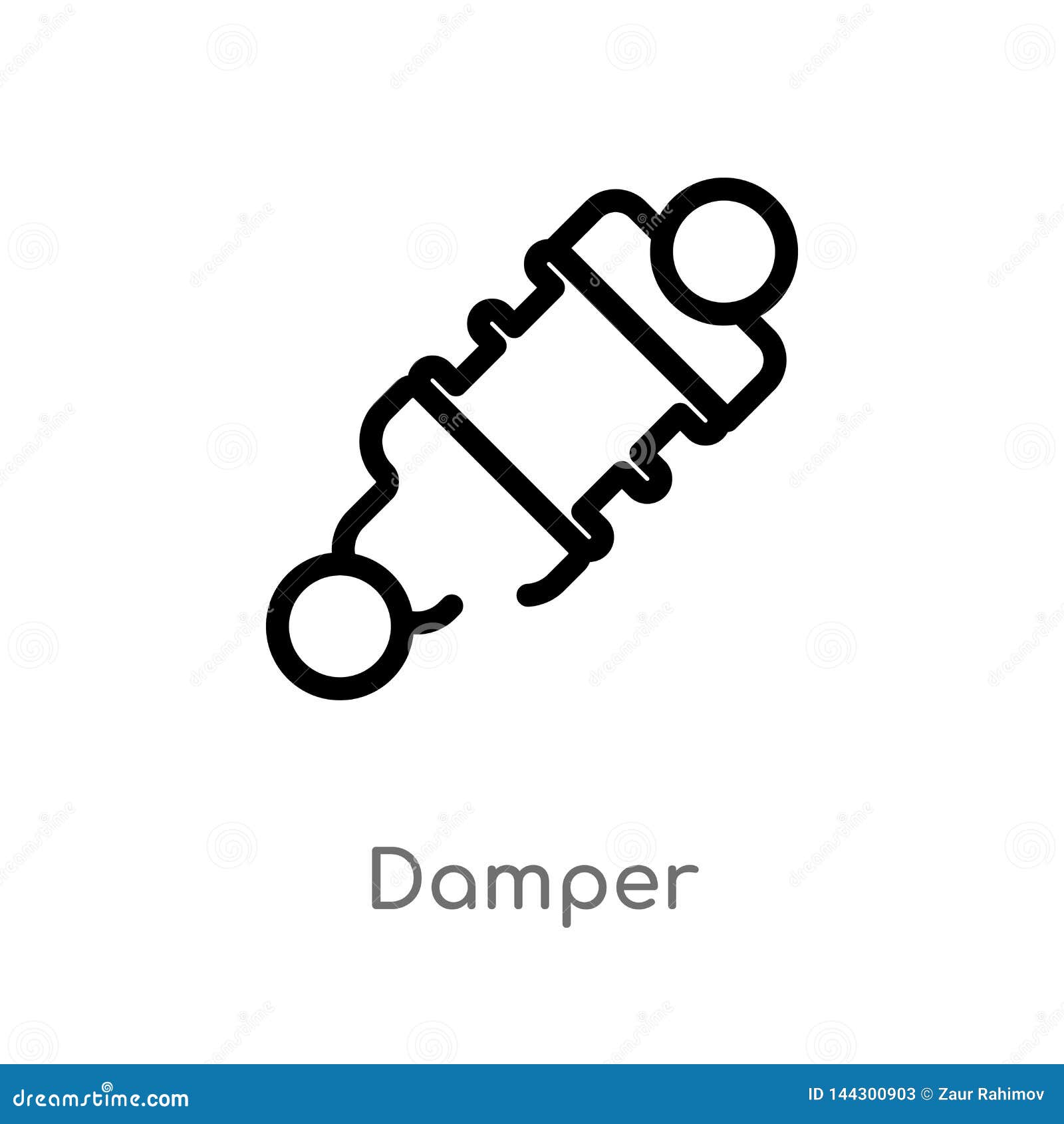 Damper Icon Of 3 Types. Isolated Vector Sign Symbol. | CartoonDealer ...
