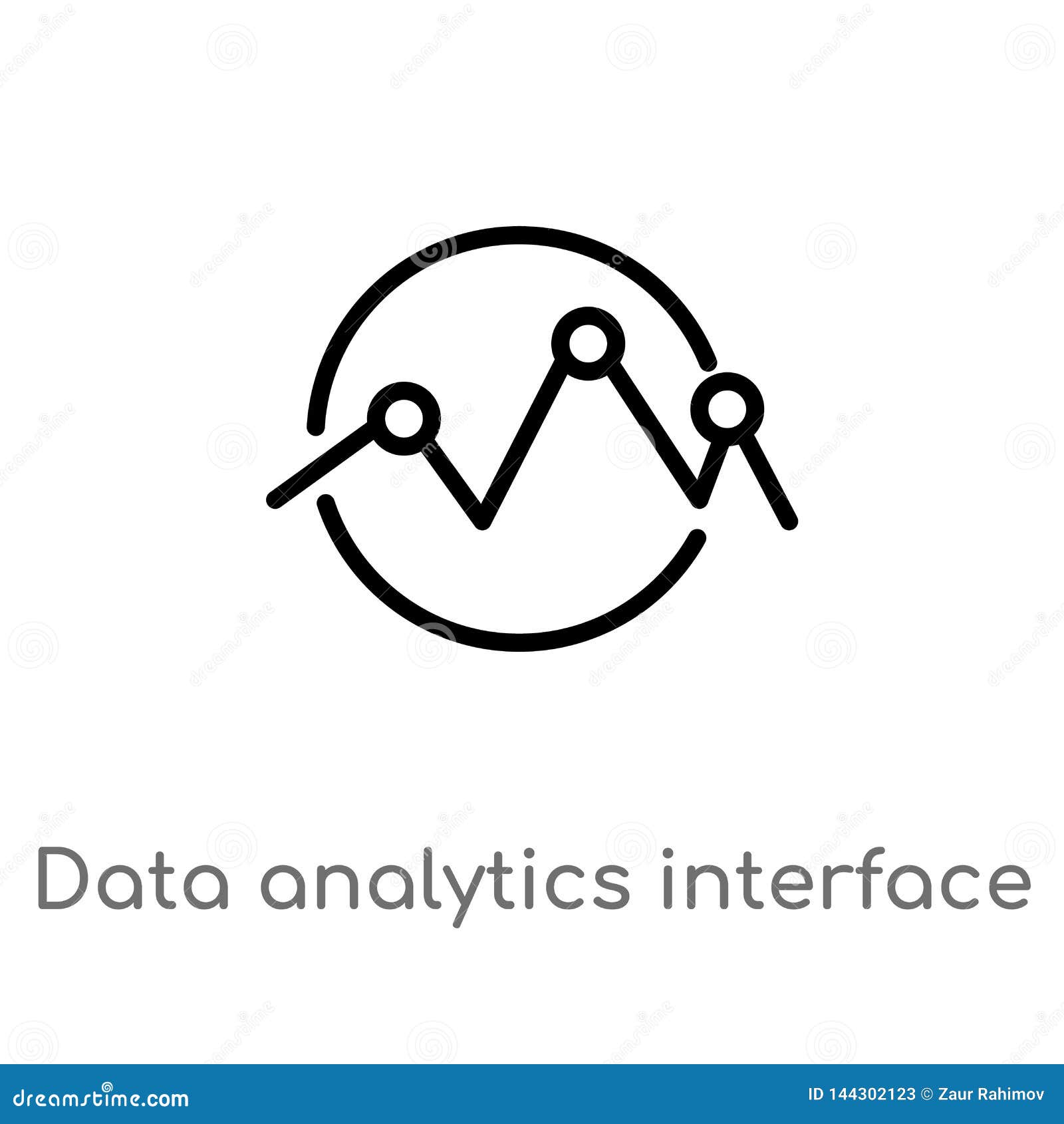 Outline Data Analytics Interface of Connected Circles Vector Icon ... Outline Data Analytics Interface of Connected Circles Vector Icon ...