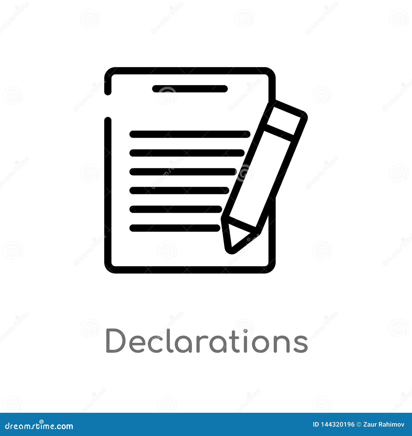 Declarations Isolated Icon. Simple Element Illustration From Technology ...