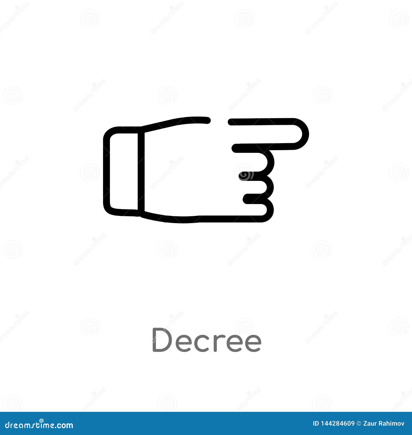 Outline Decree Vector Icon. Isolated Black Simple Line Element ...
