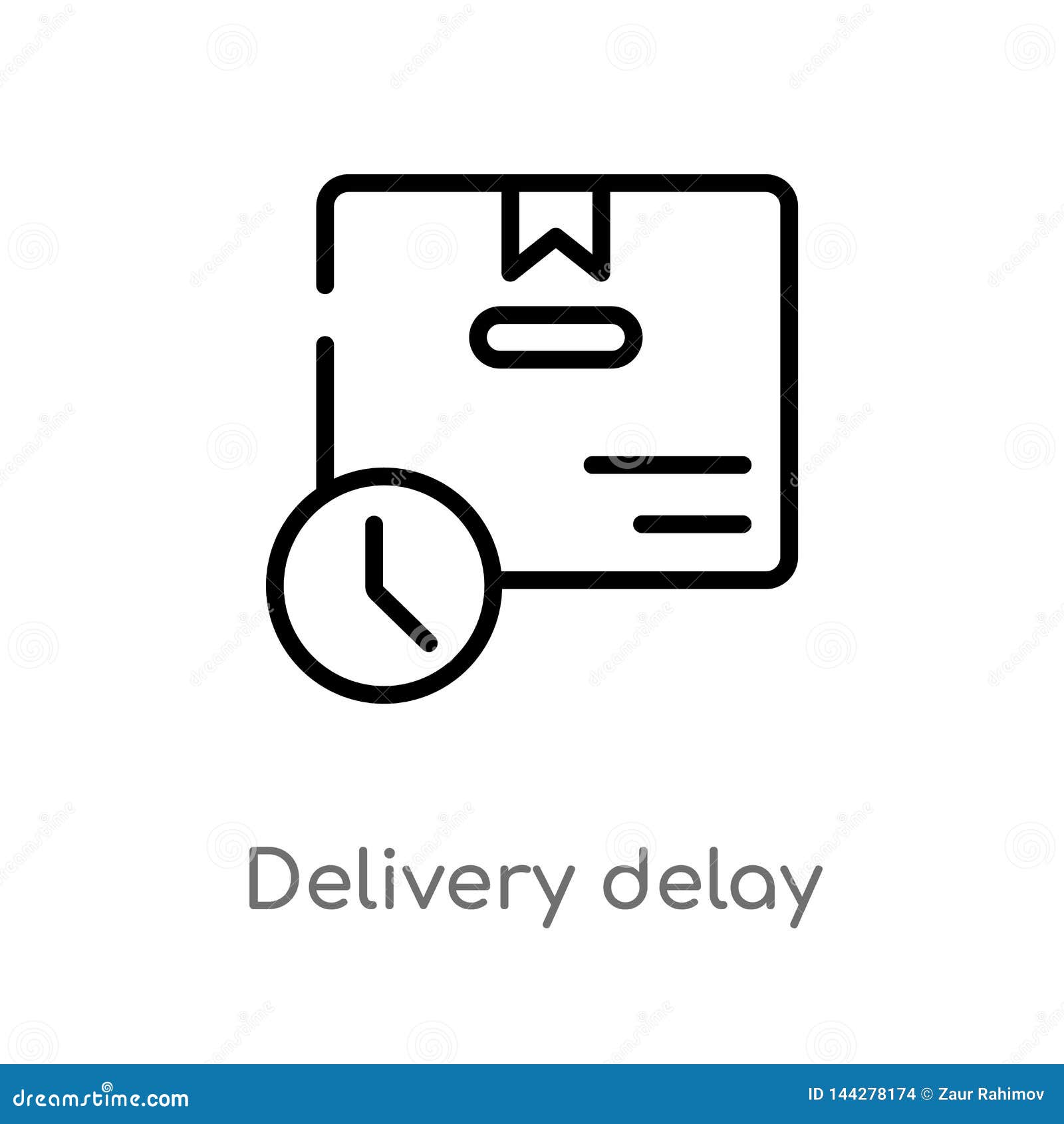 Outline Delivery Delay Vector Icon. Isolated Black Simple Line Element ...