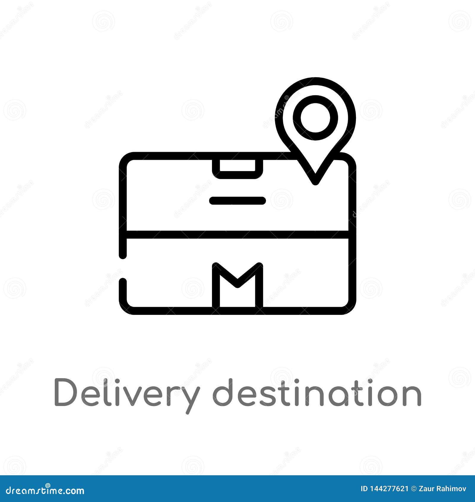 Delivery Destination Linear Icon. Modern Outline Delivery Destin Vector ...