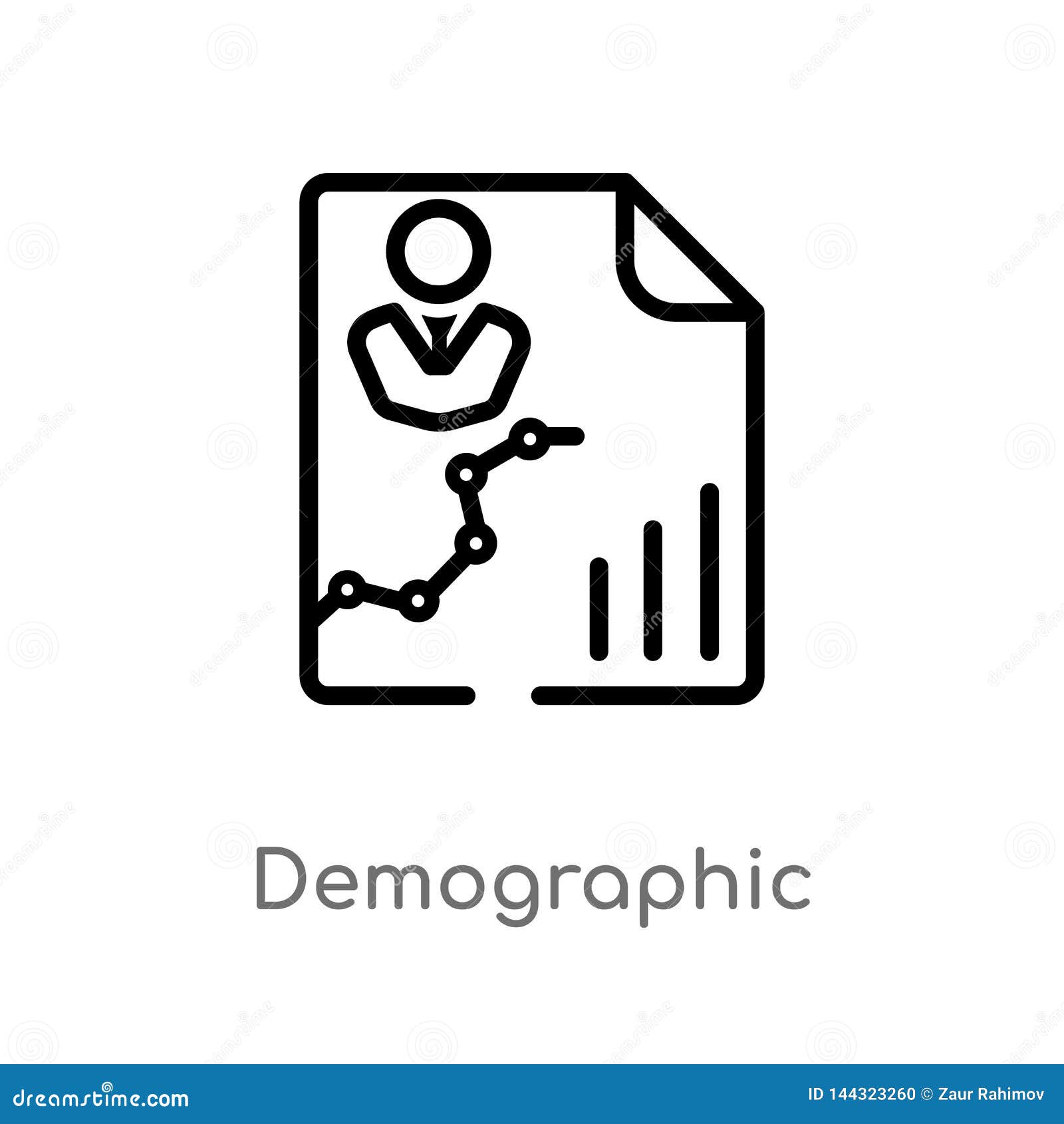 Demographic Icon In Trendy Design Style. Demographic Icon Isolated On ...