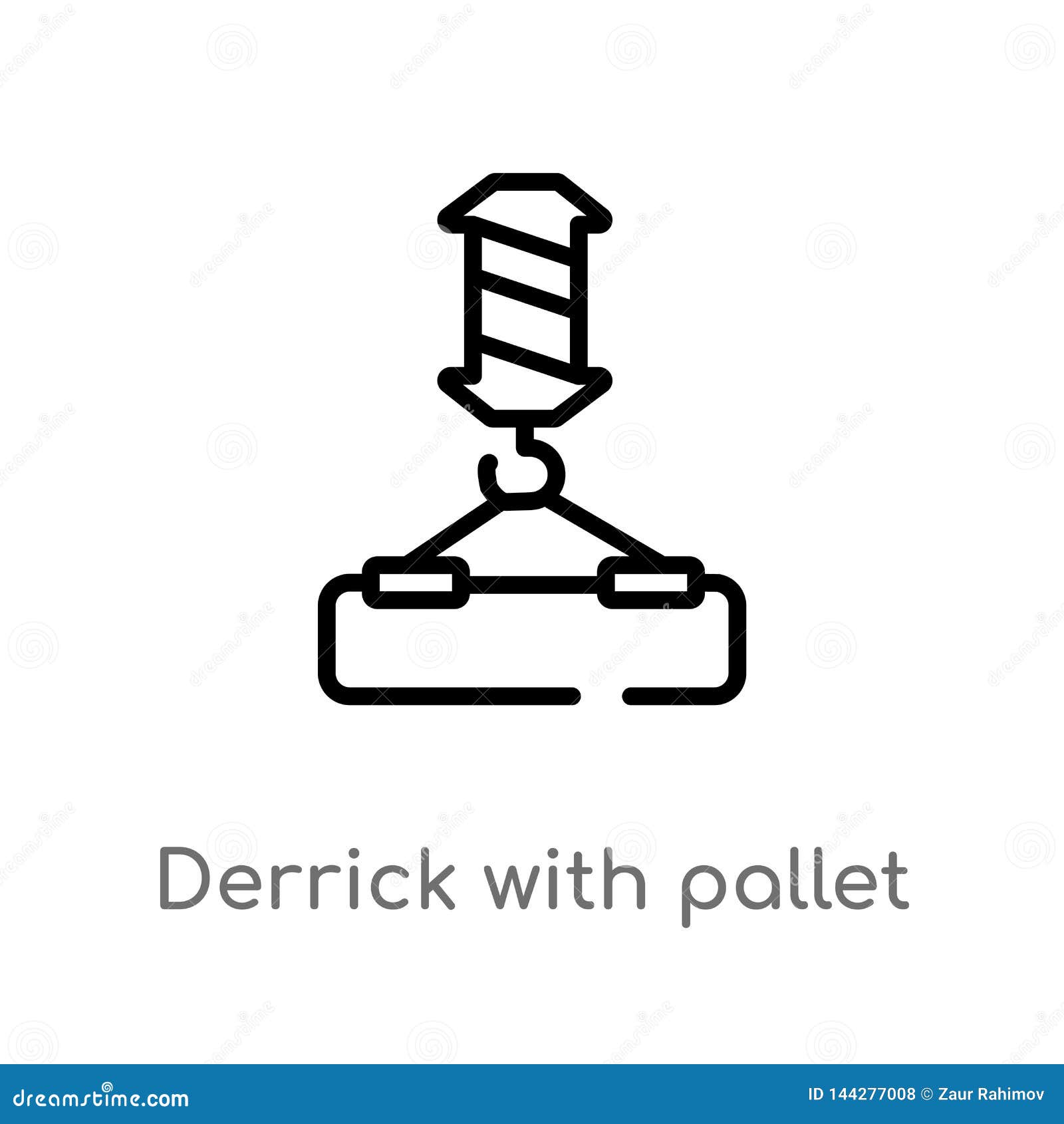 Derrick With Pallet Isolated Icon. Simple Element Illustration From ...