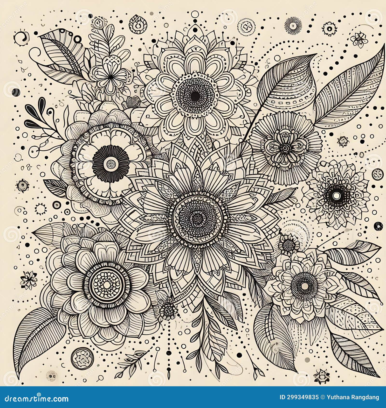 Outline Design of an Extra Small and Thin Line Art of Floral Wall Art ...