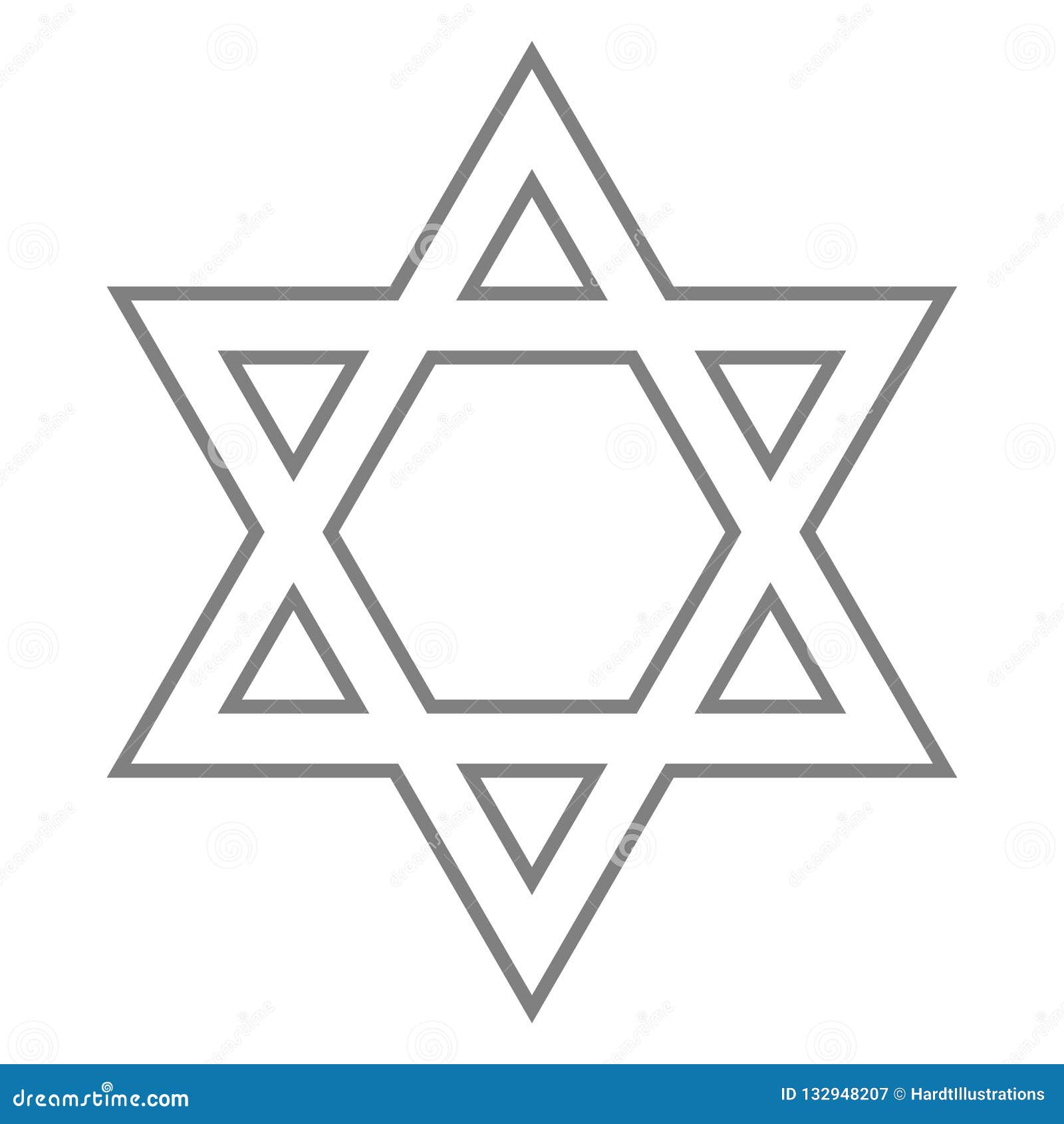 Star of David stock vector. Illustration of icon, jewish - 132948207