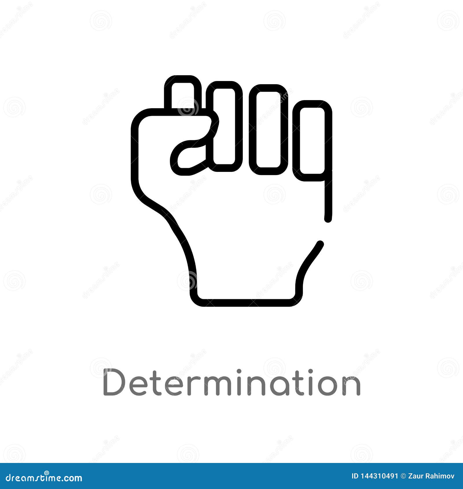 Outline Determination Vector Icon. Isolated Black Simple Line Element ...