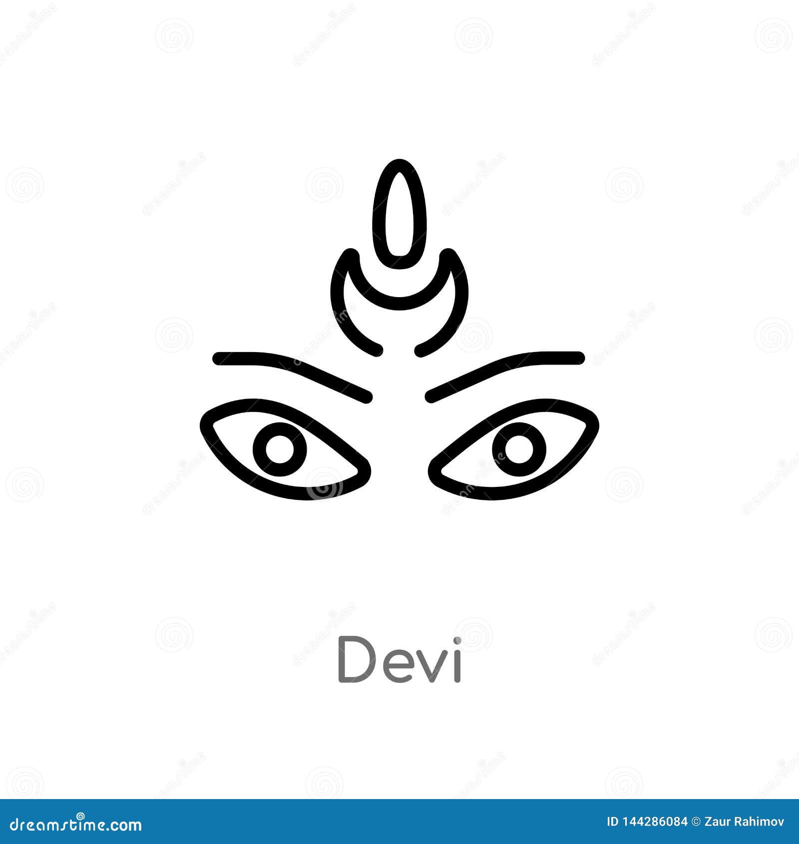 Devi Vector Icon On White Background. Flat Vector Devi Icon Symbol Sign ...