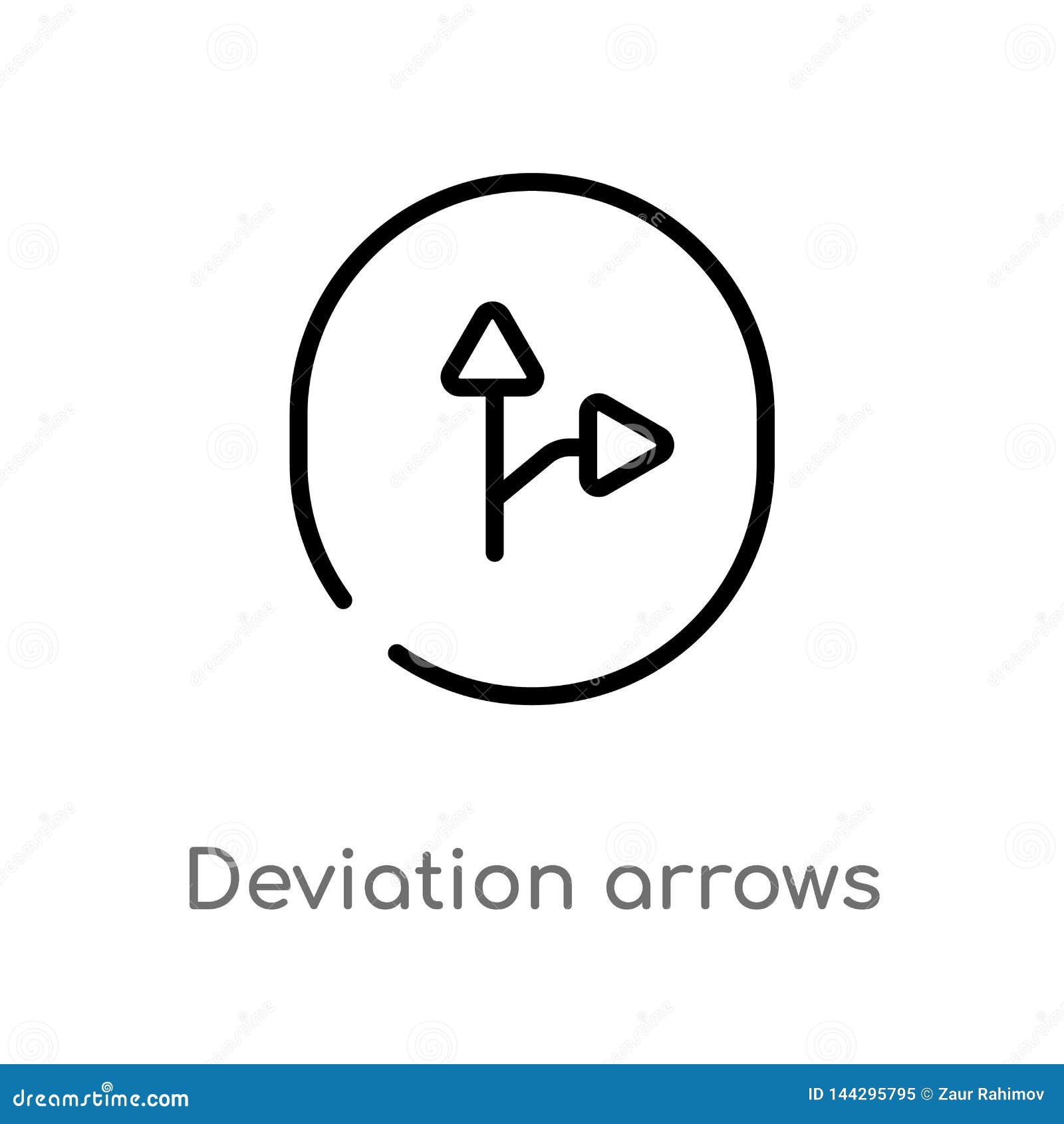 Deviation Arrows Signal Of Street Icon Vector Sign And Symbol Isolated ...