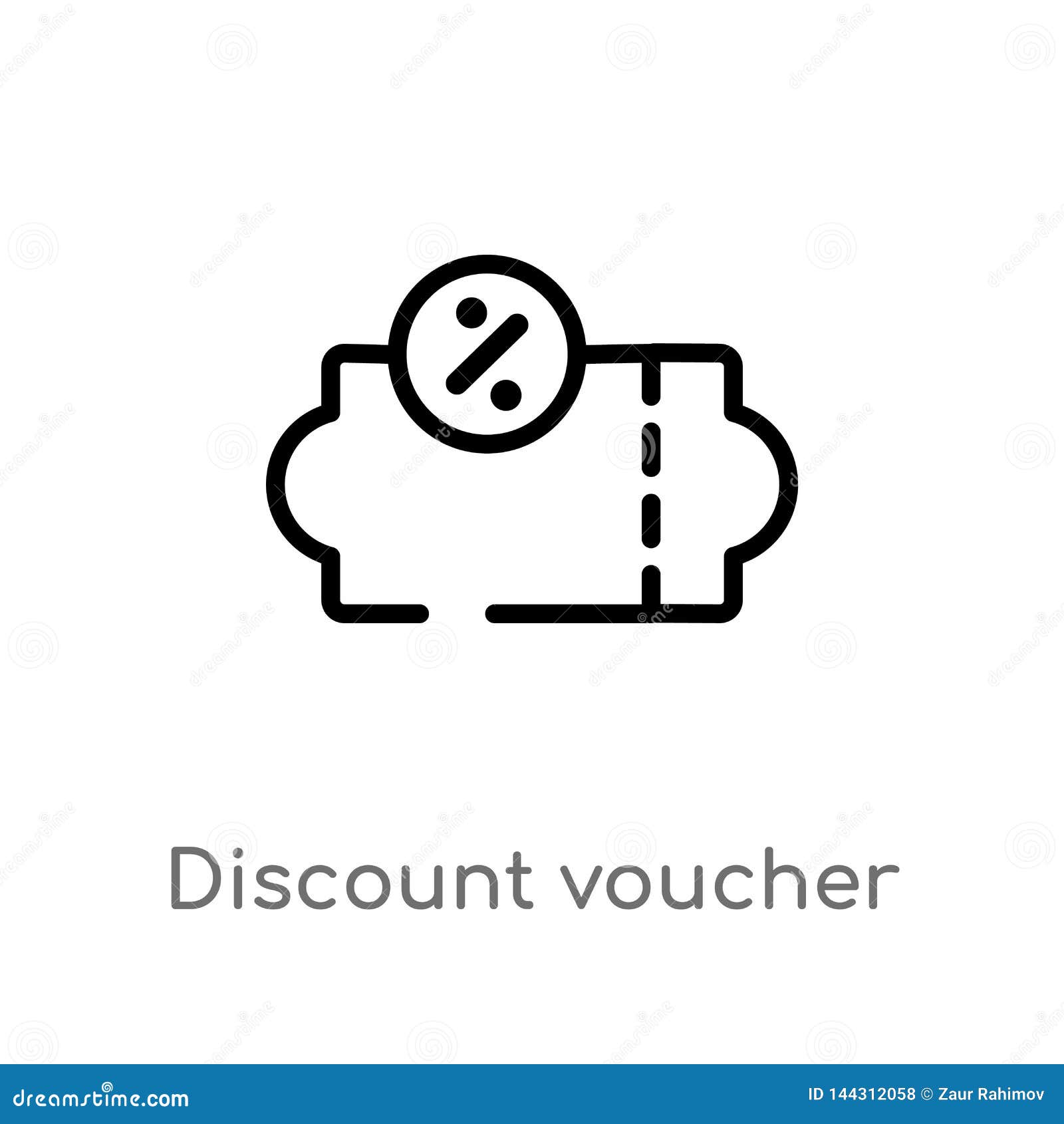 Outline Discount Icon Isolated On Grey Background. Modern Simple Flat ...